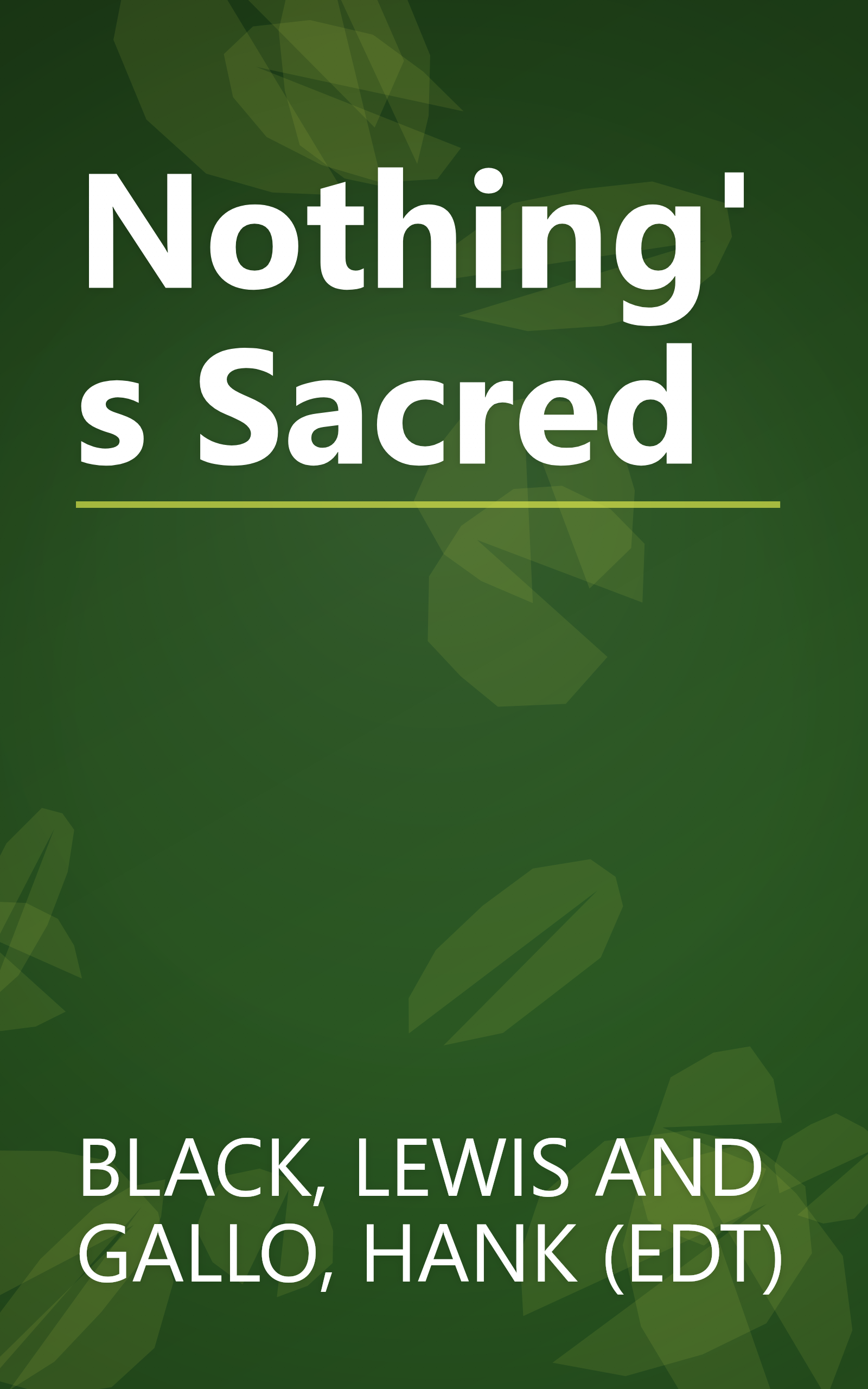 Nothing's Sacred book cover