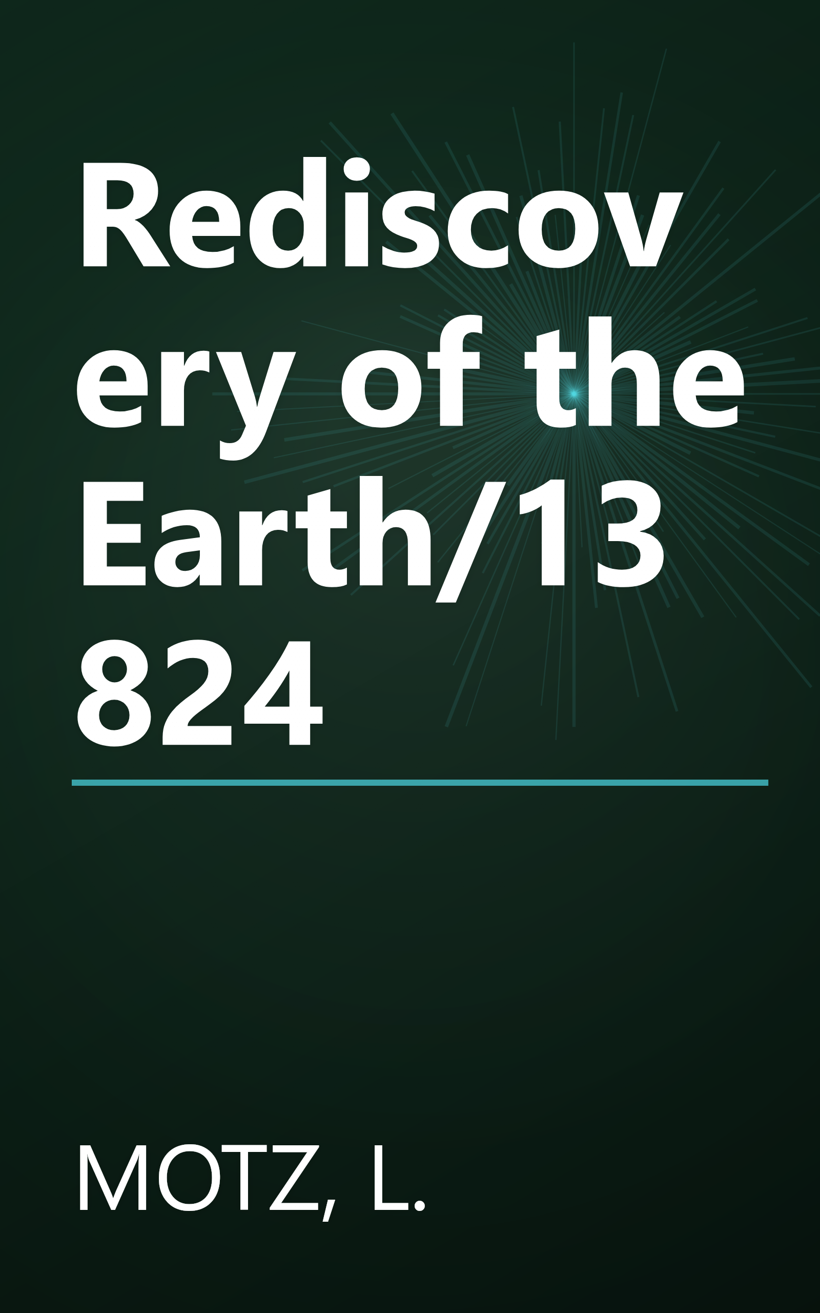 Rediscovery of the Earth/13824 book cover