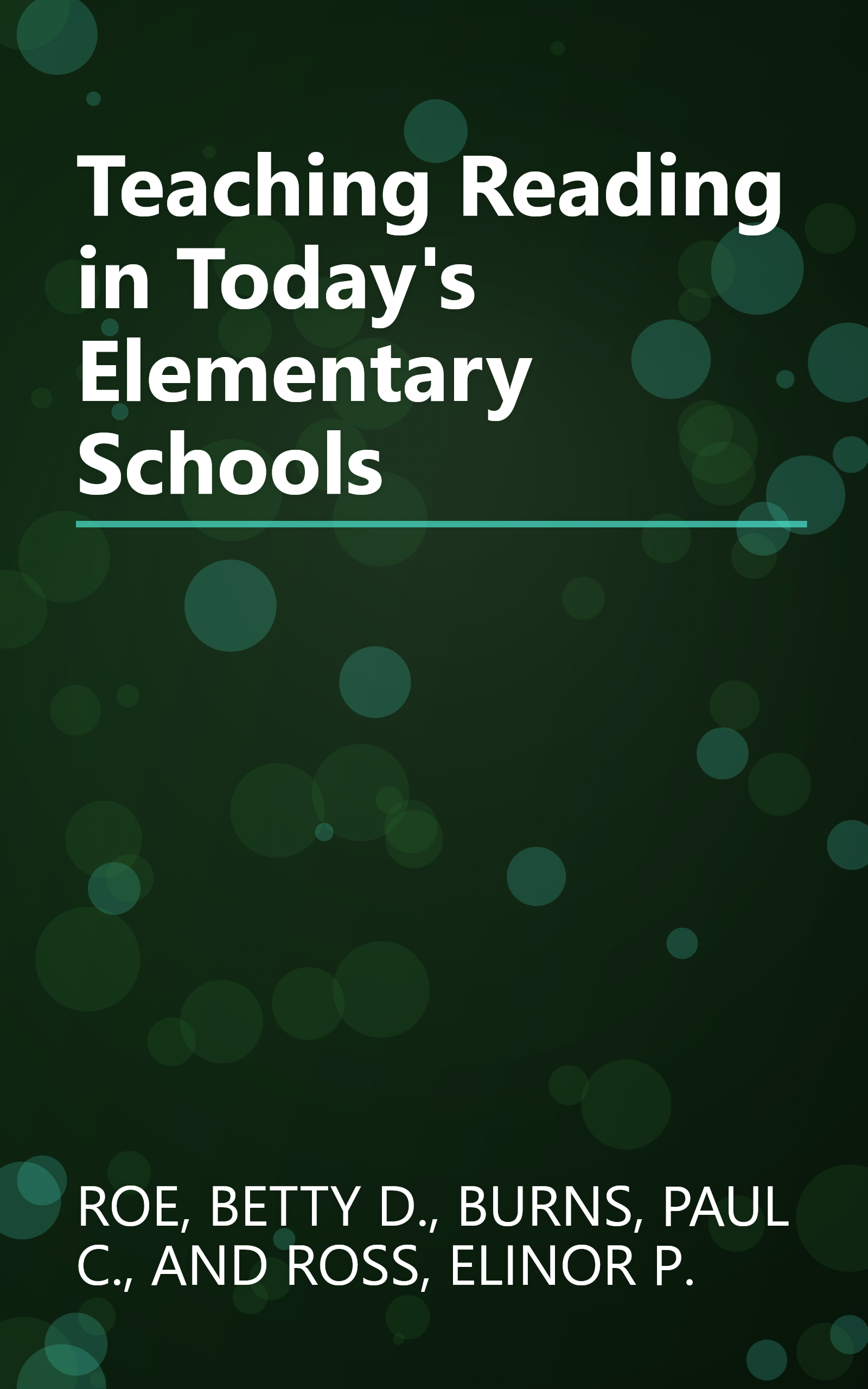 Teaching Reading in Today's Elementary Schools book cover