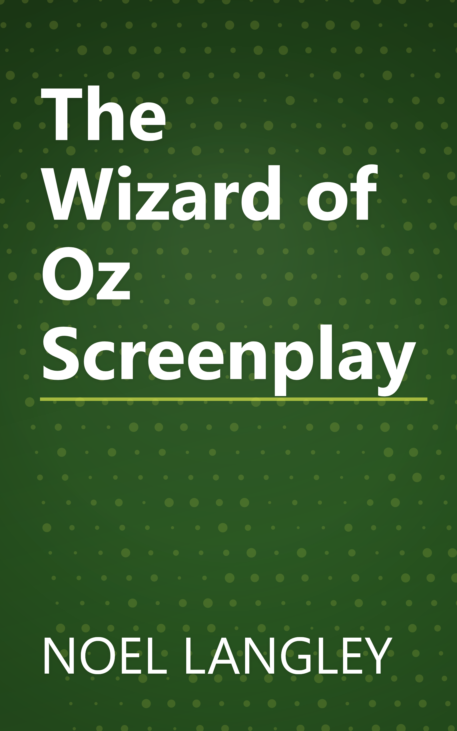 The Wizard of Oz Screenplay book cover