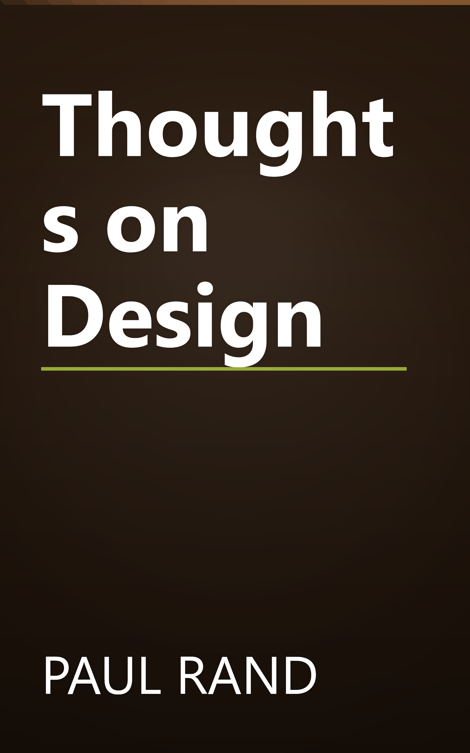 Thoughts on Design book cover