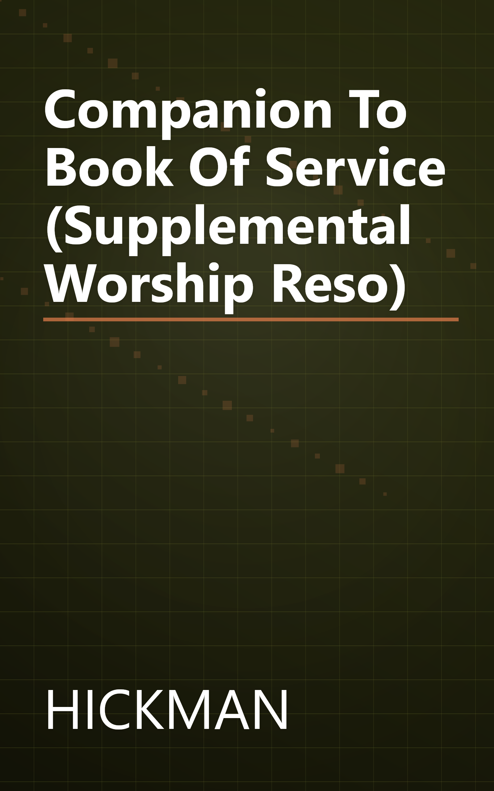 Companion To Book Of Service (Supplemental Worship Reso) book cover