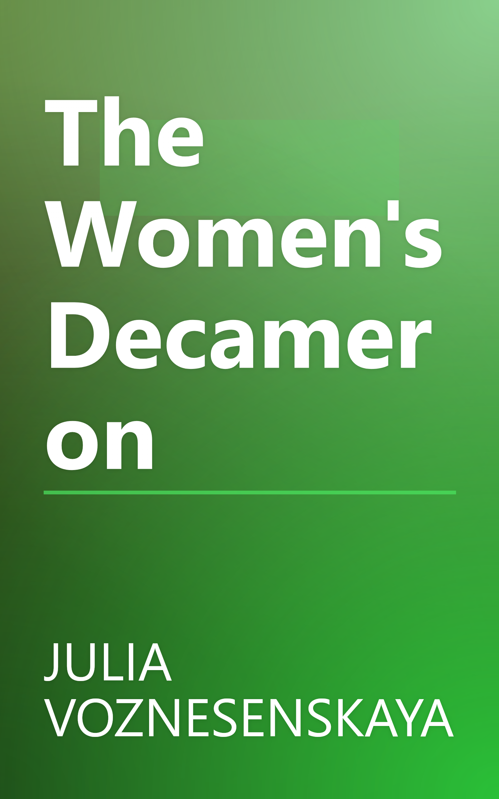 The Women's Decameron book cover