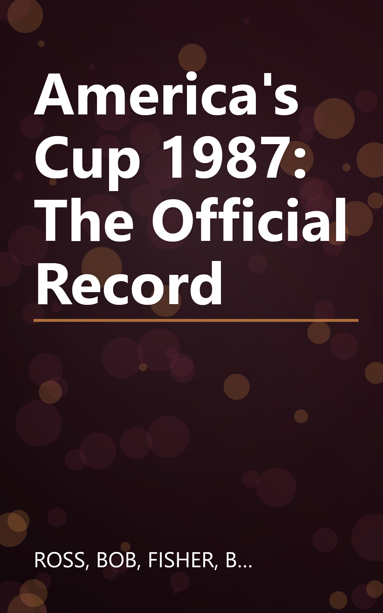 America's Cup 1987: The Official Record book cover