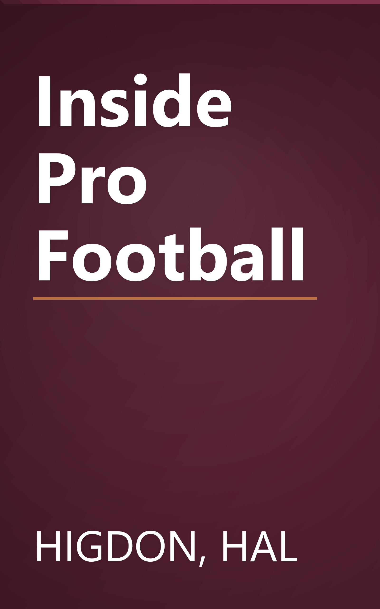 Inside Pro Football book cover