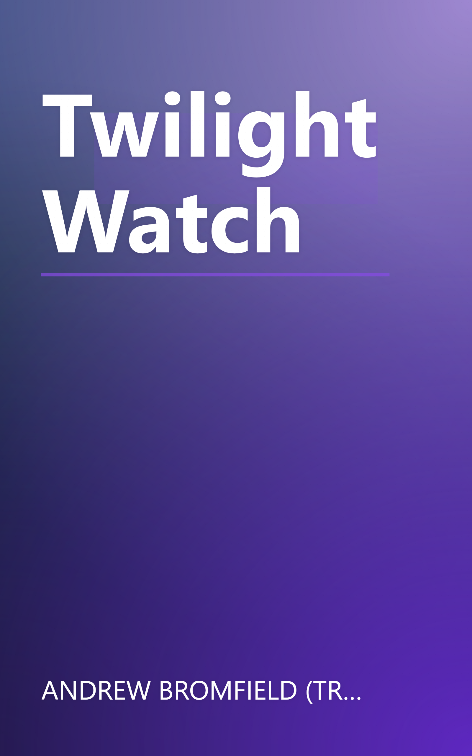 Twilight Watch book cover