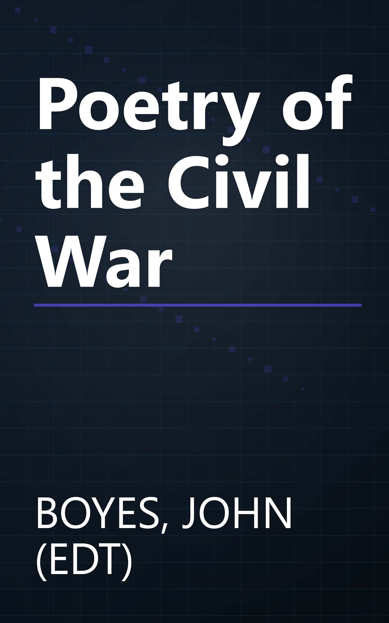Poetry of the Civil War book cover