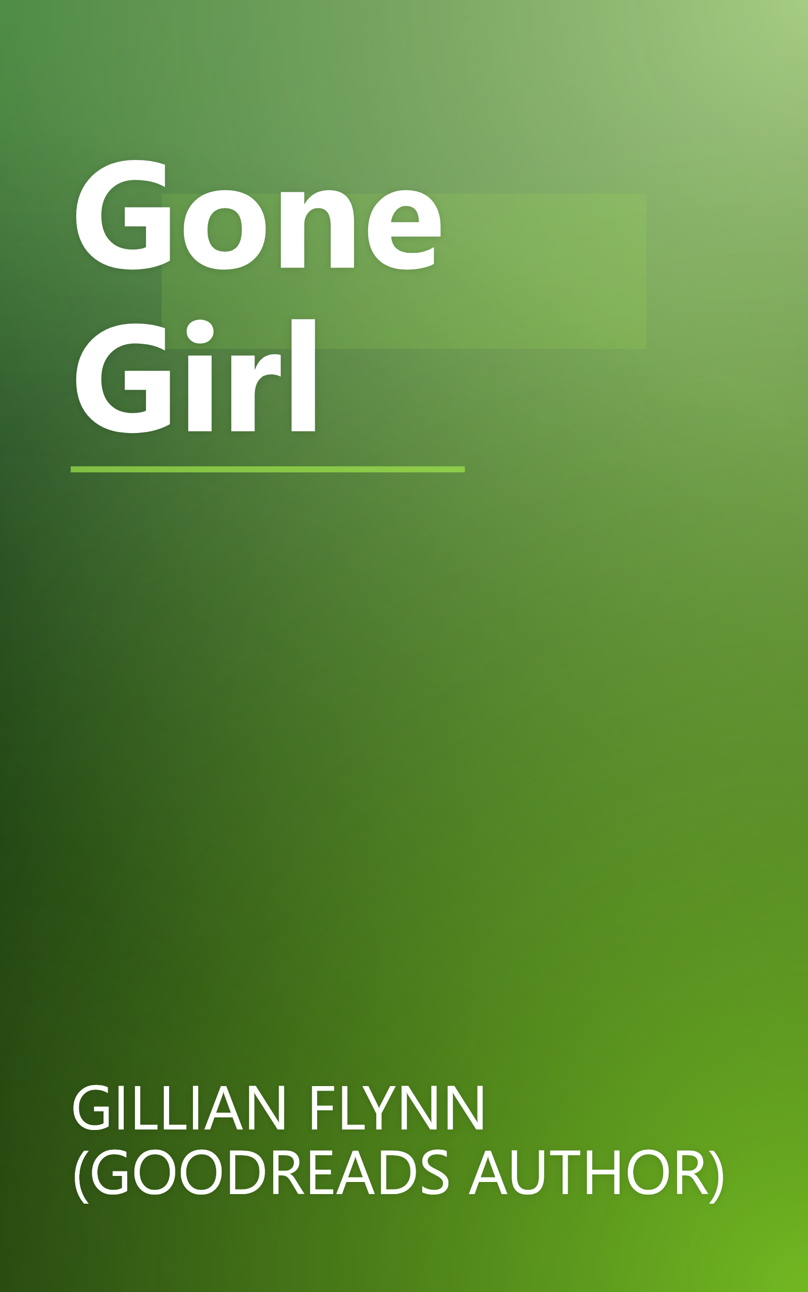 Gone Girl book cover