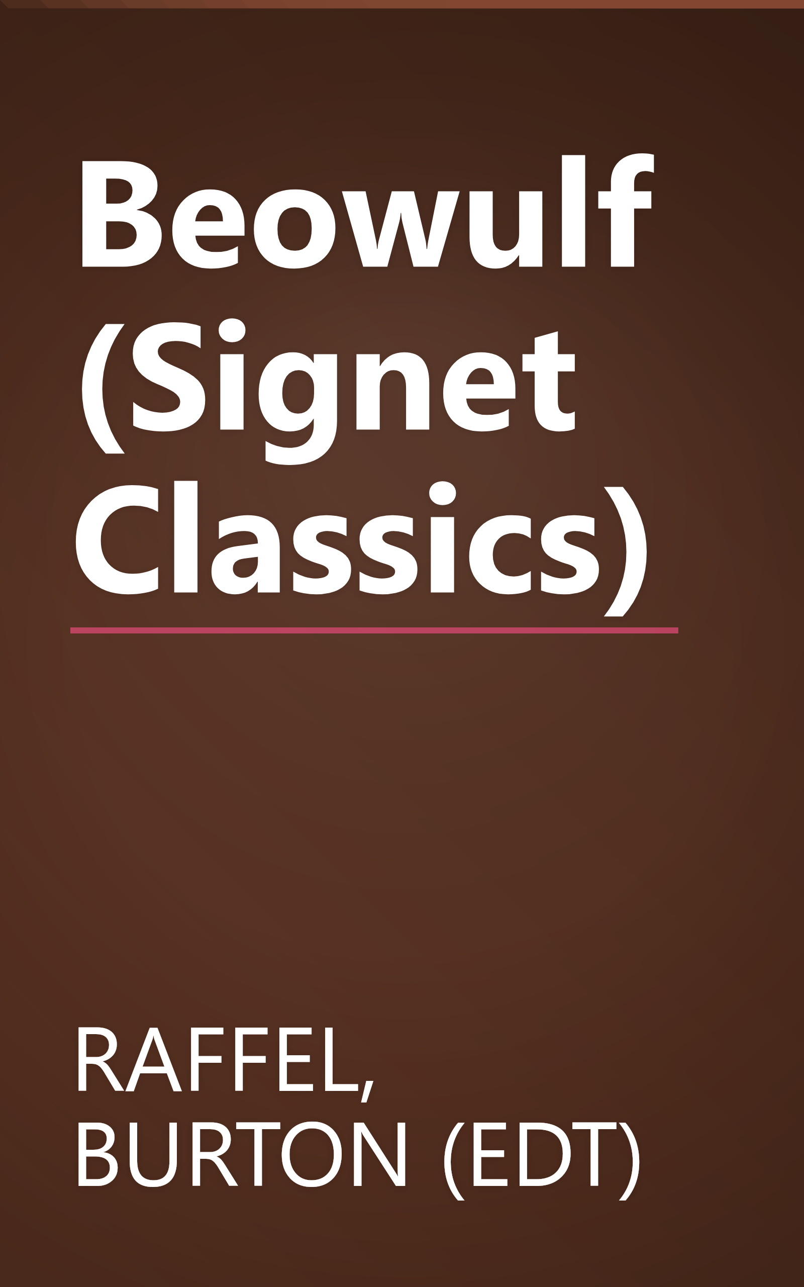 Beowulf (Signet Classics) book cover