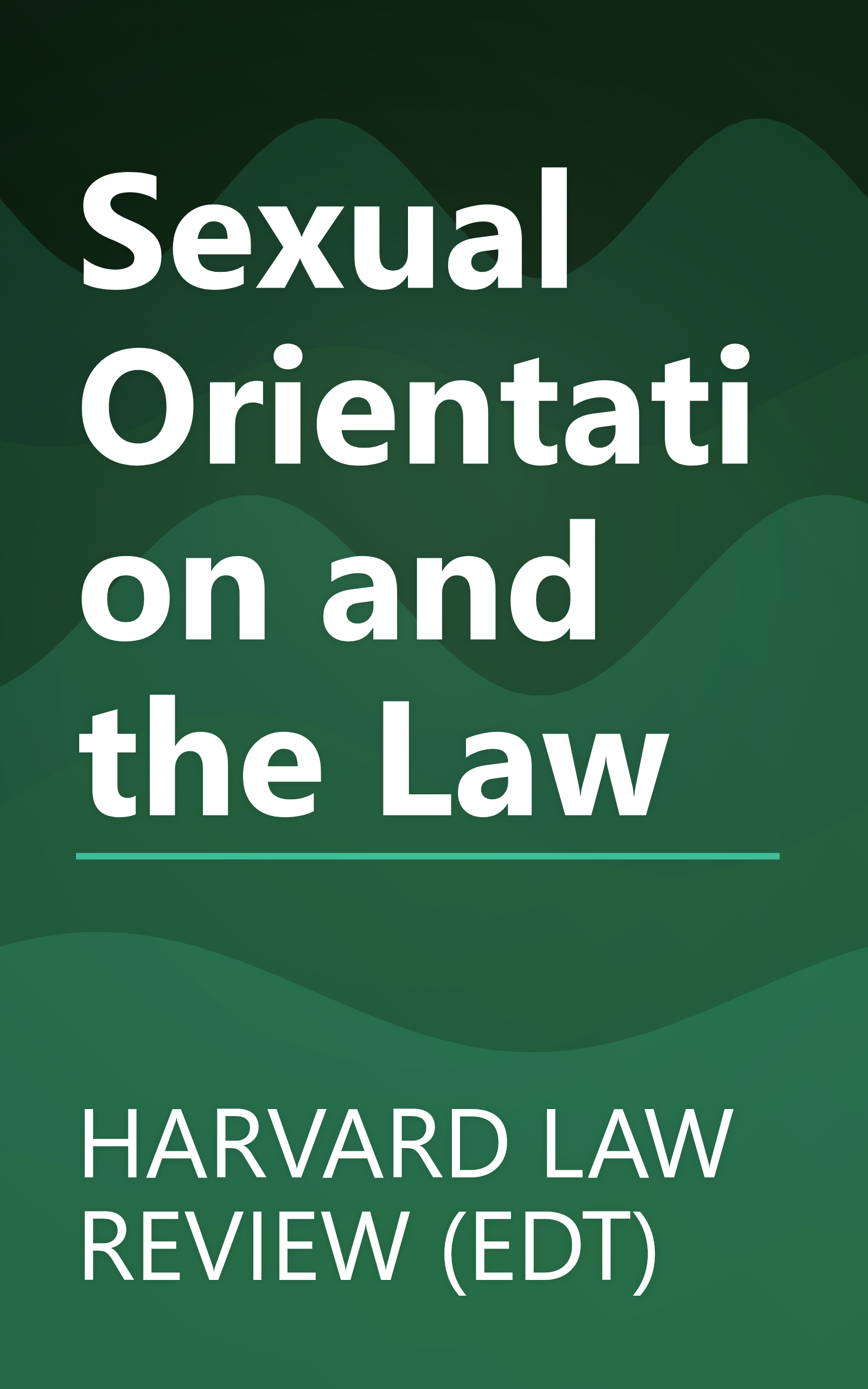 Sexual Orientation and the Law book cover