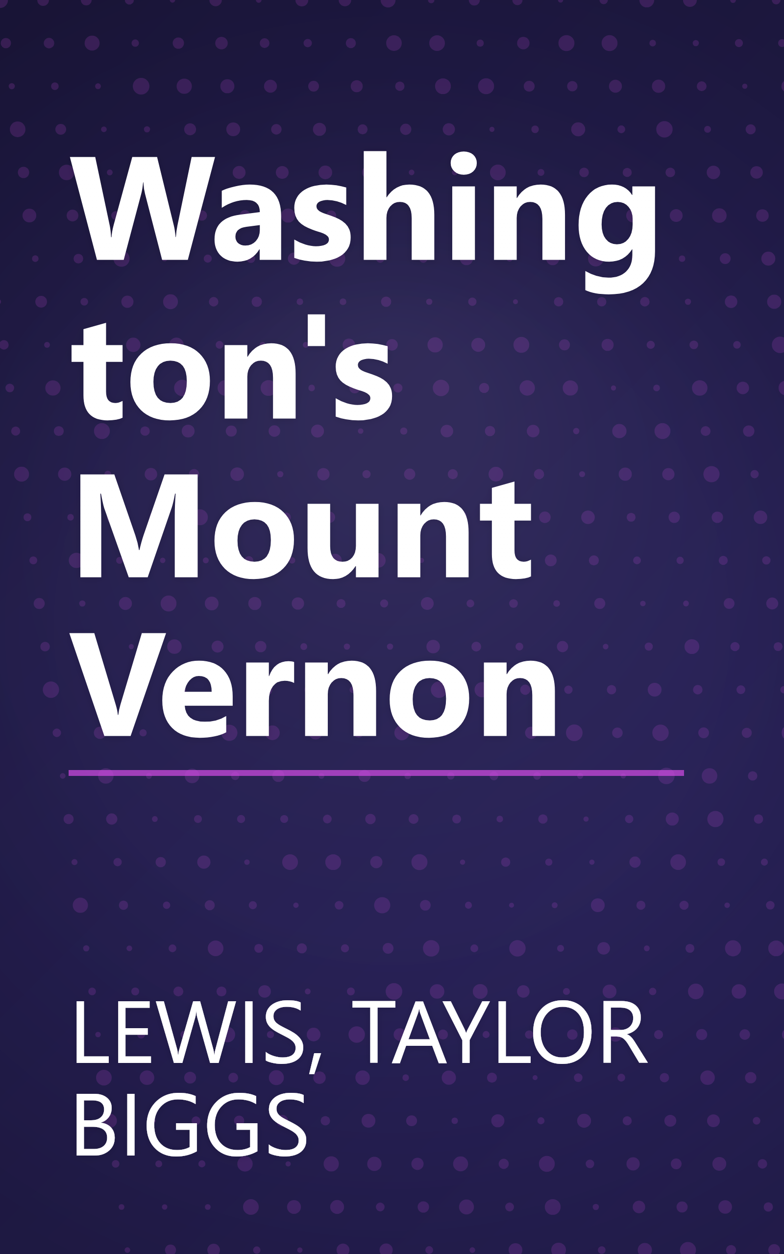 Washington's Mount Vernon book cover
