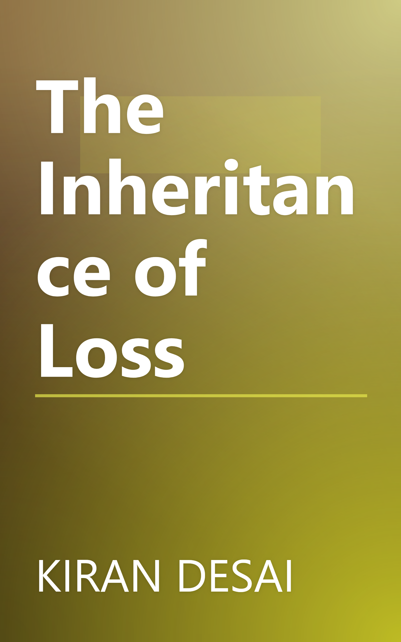 The Inheritance of Loss book cover