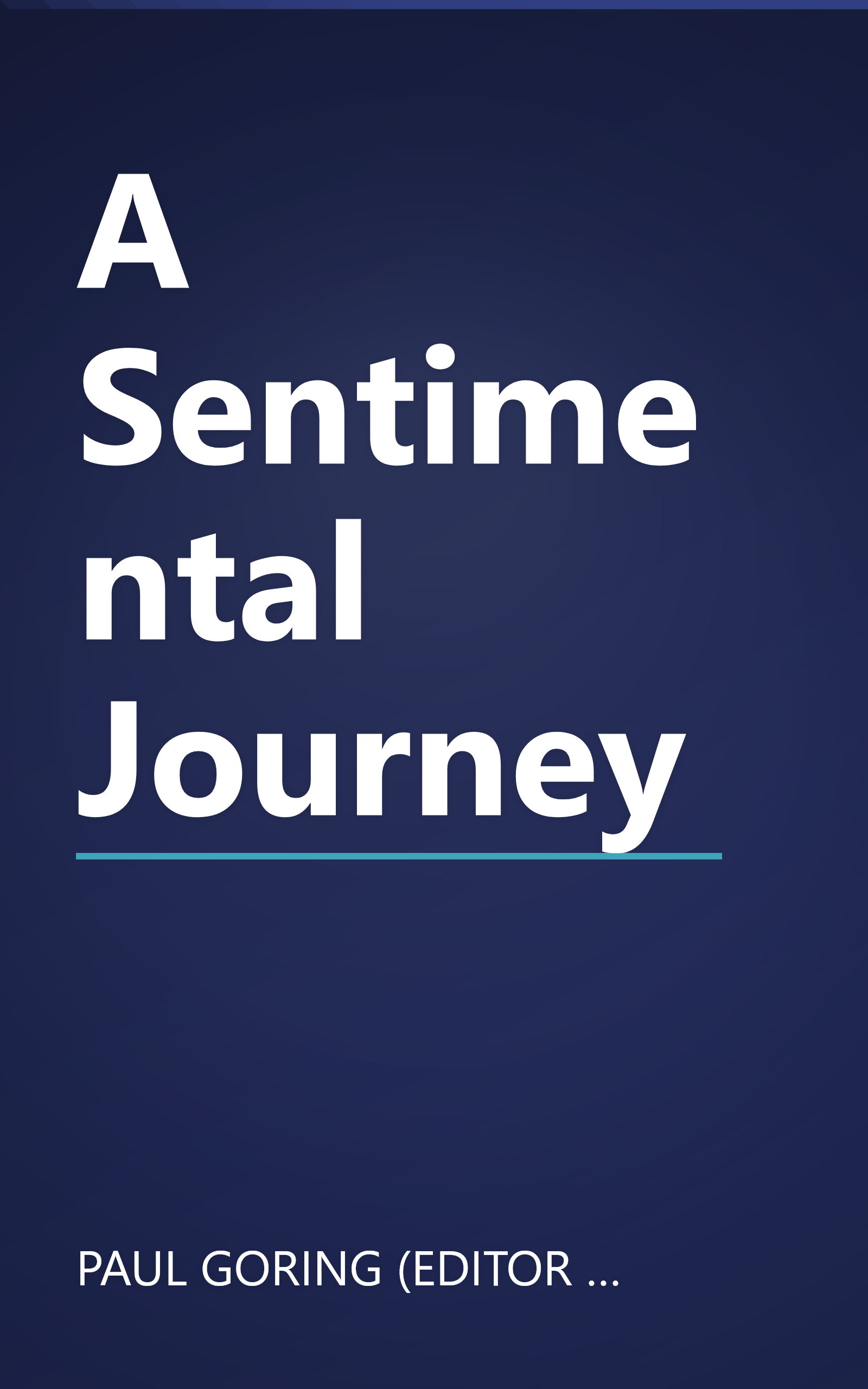 A Sentimental Journey book cover