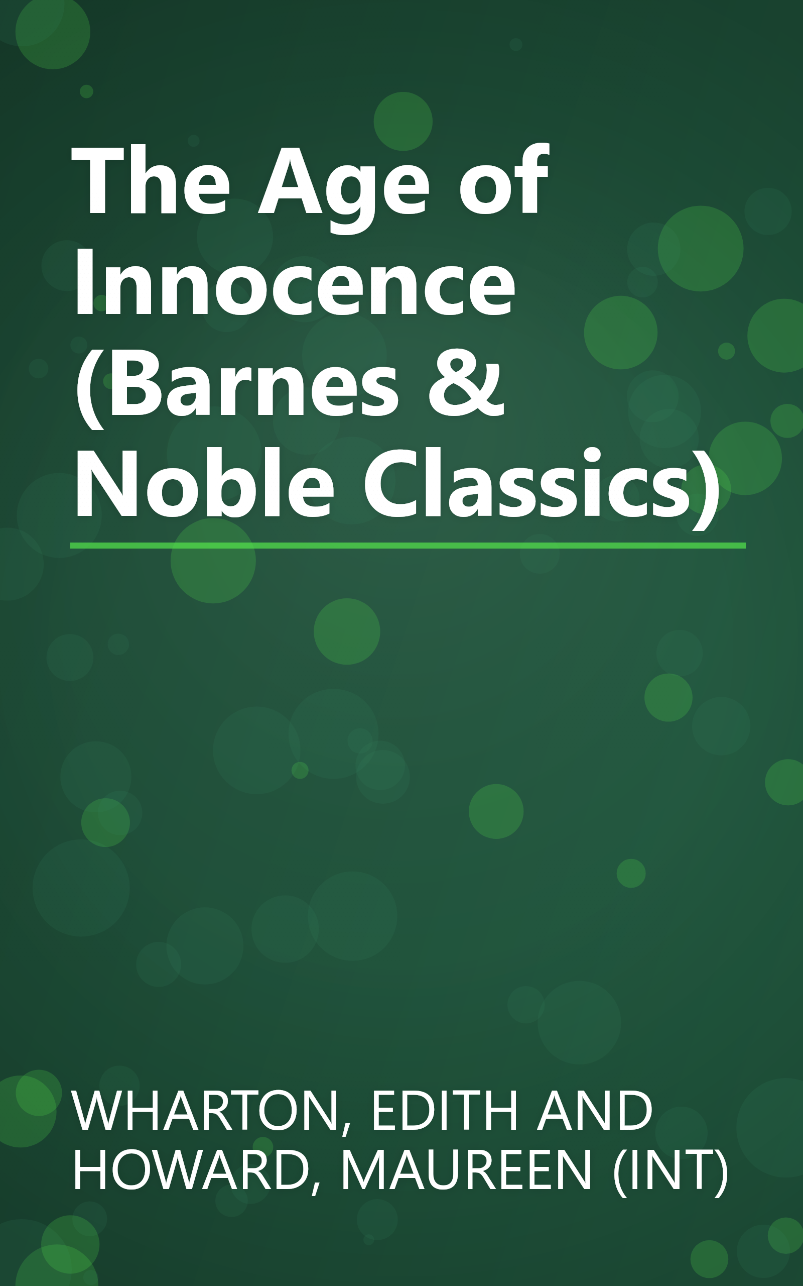 The Age of Innocence (Barnes & Noble Classics) book cover