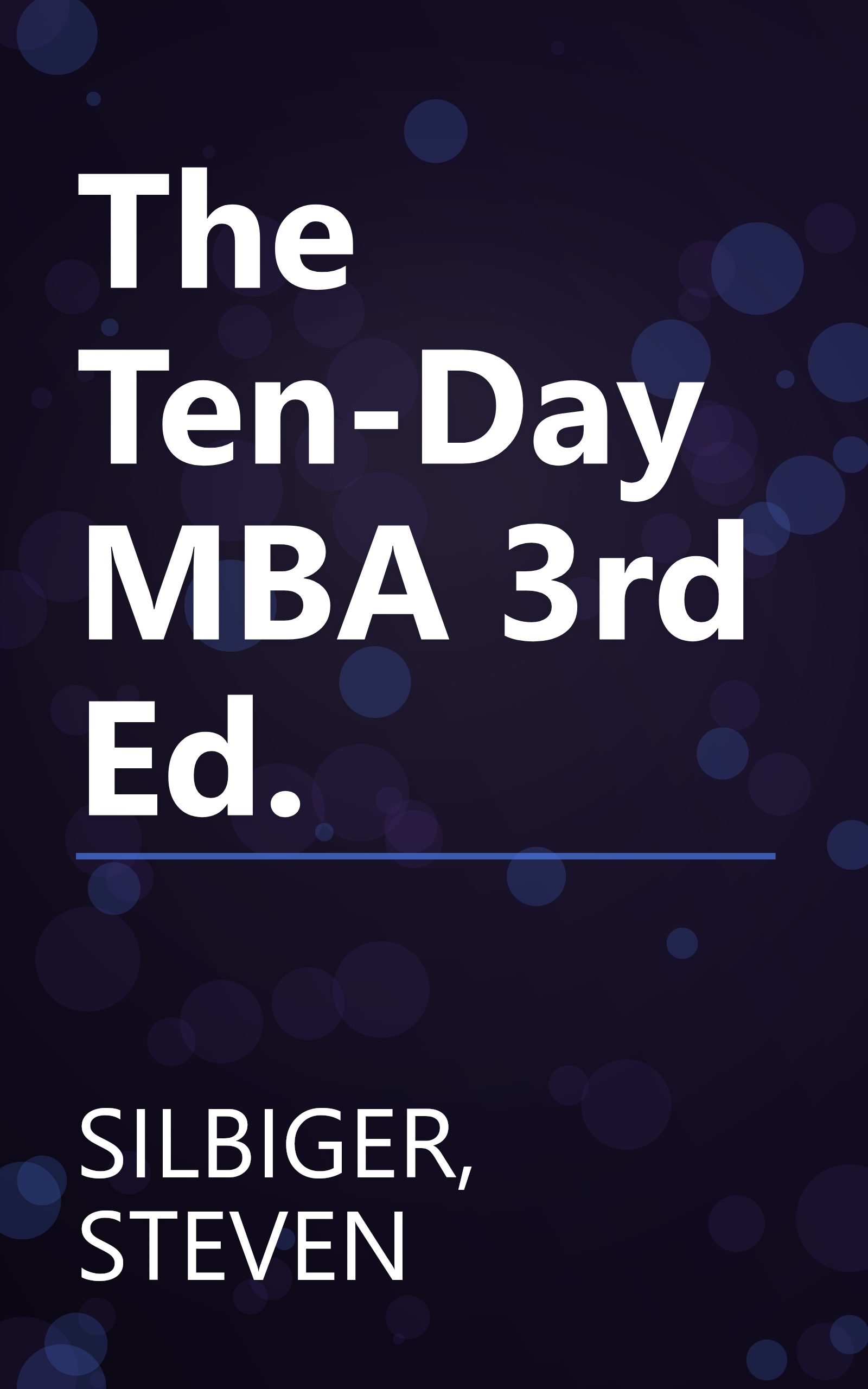 The Ten-Day MBA 3rd Ed. book cover
