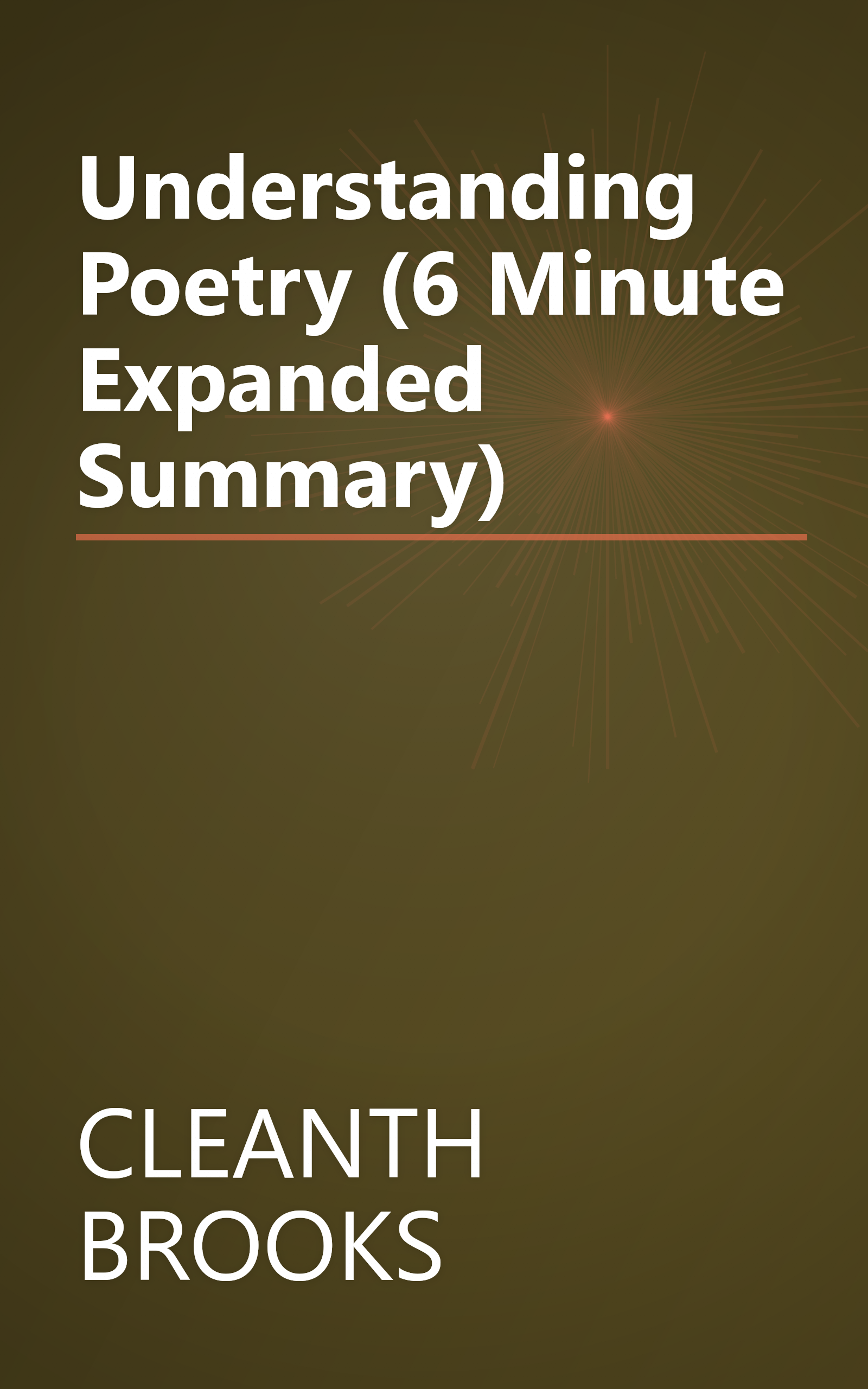 Understanding Poetry (6 Minute   Expanded Summary) book cover