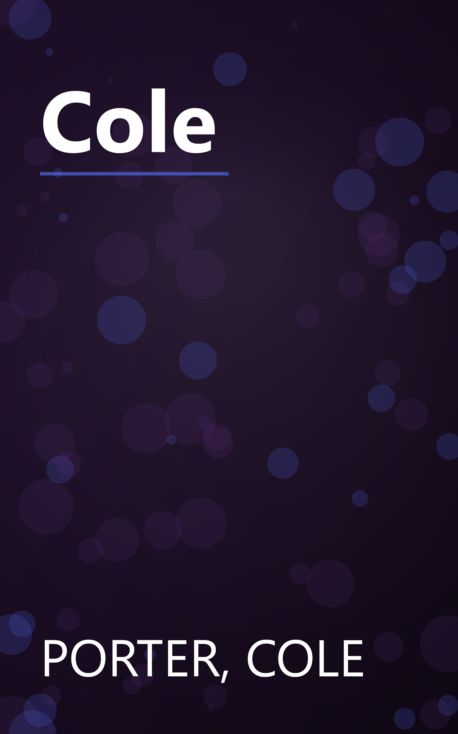 Cole book cover