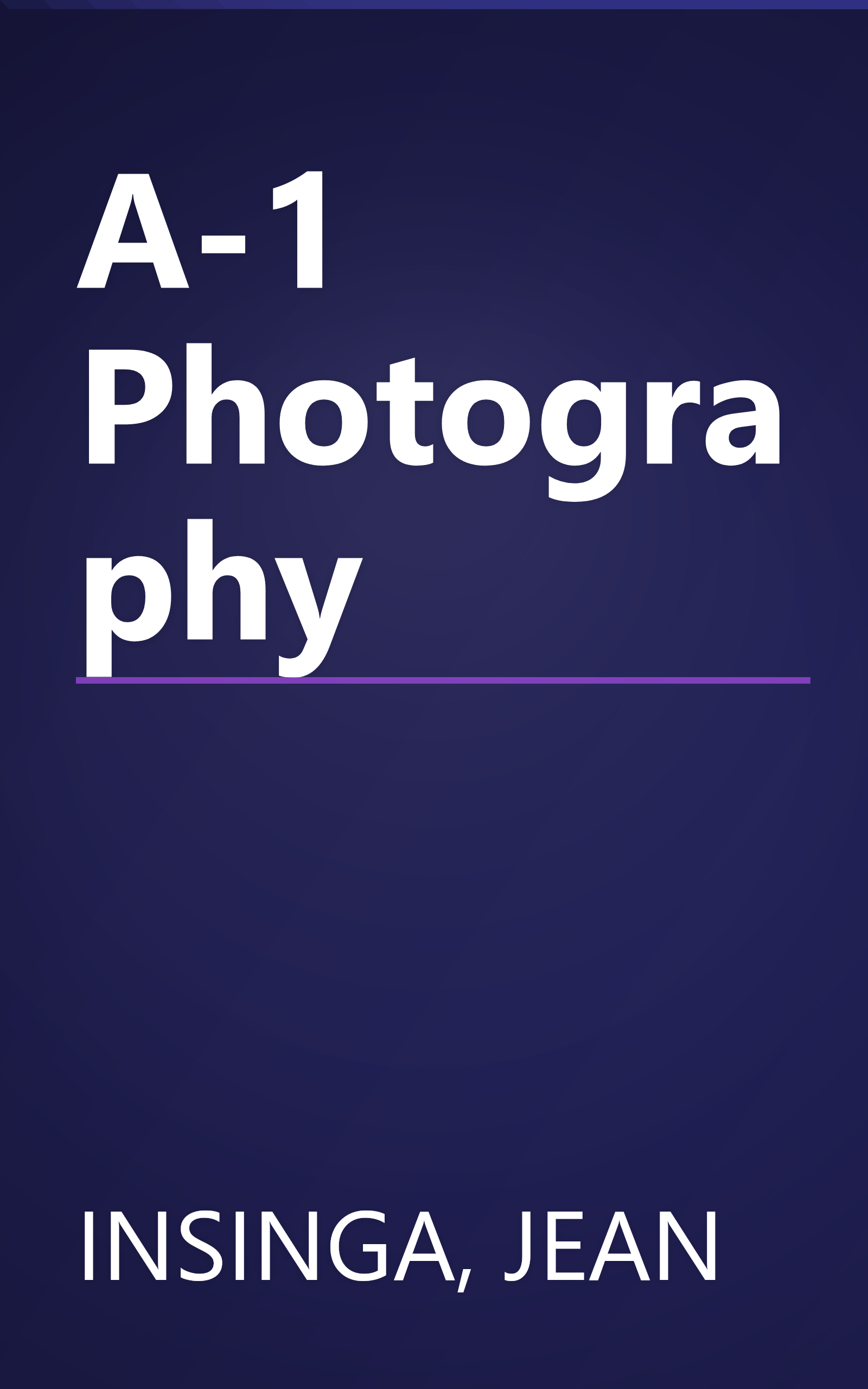 A-1 Photography book cover