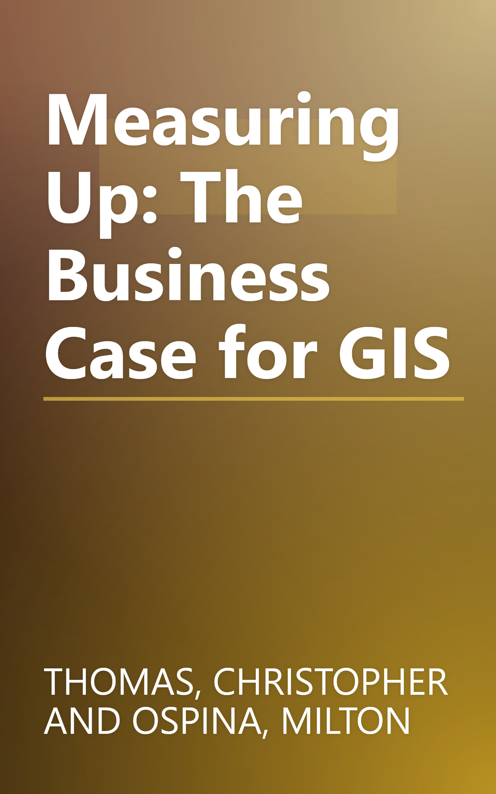 Measuring Up: The Business Case for GIS book cover