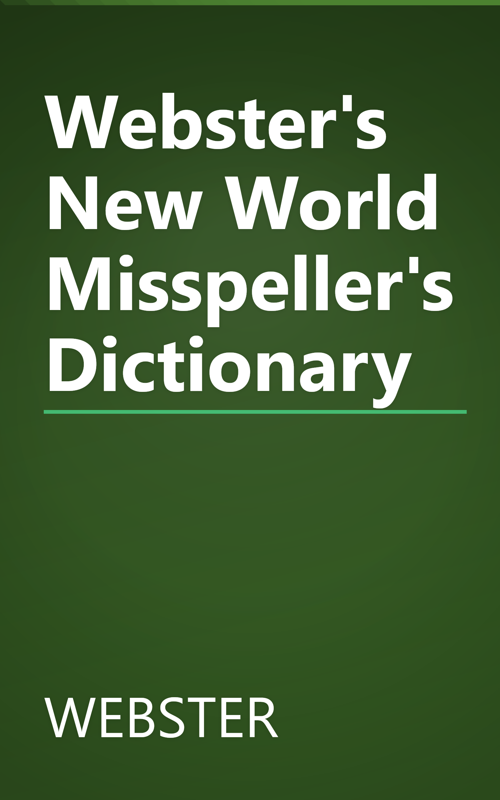 Webster's New World Misspeller's Dictionary book cover