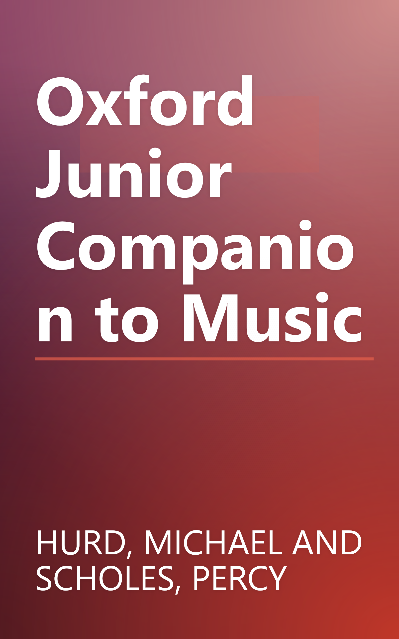 Oxford Junior Companion to Music book cover