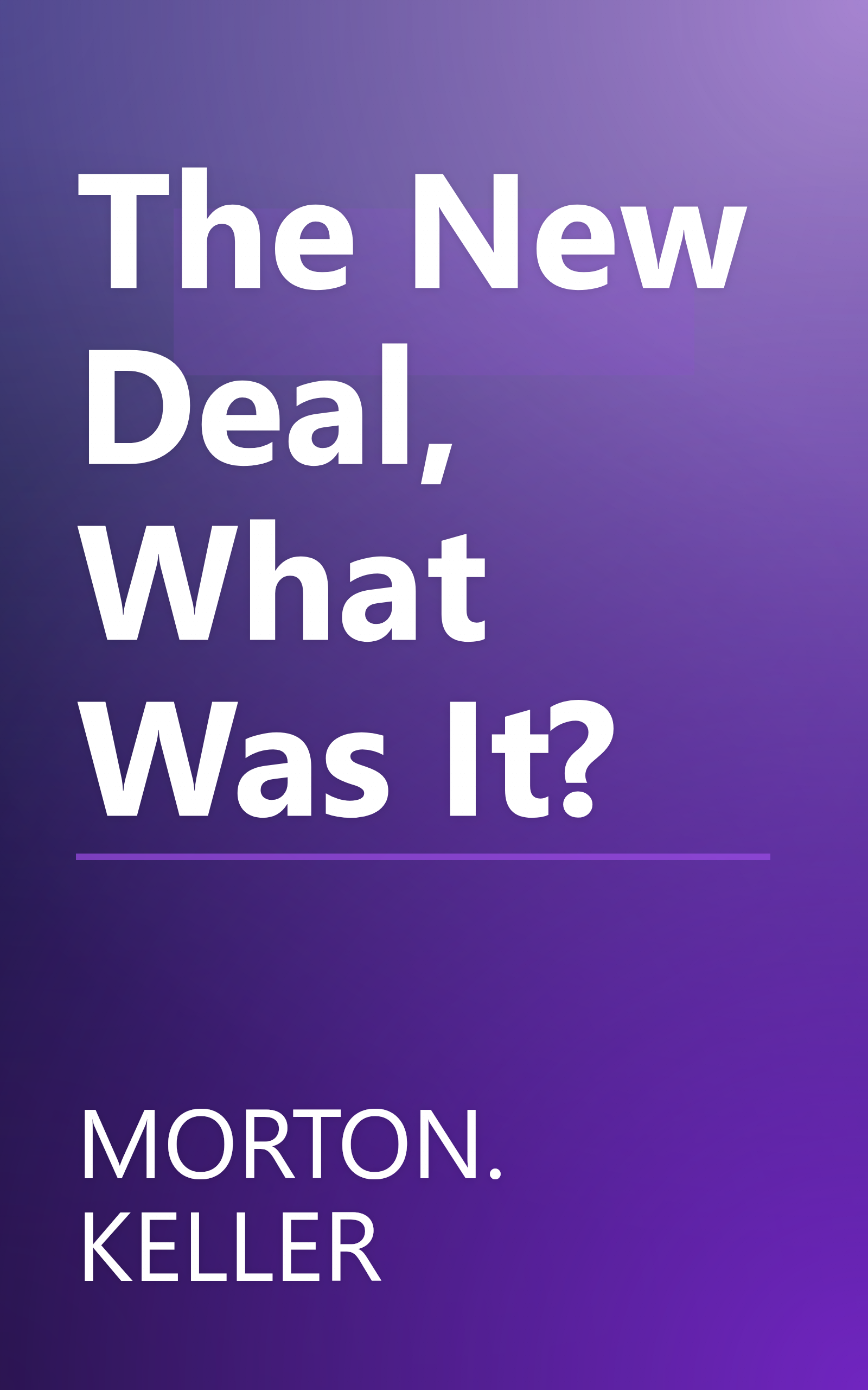 The New Deal, What Was It? book cover