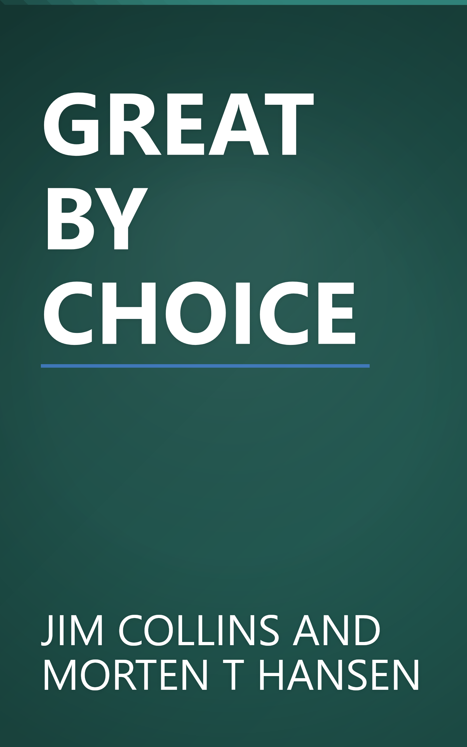 GREAT BY CHOICE book cover