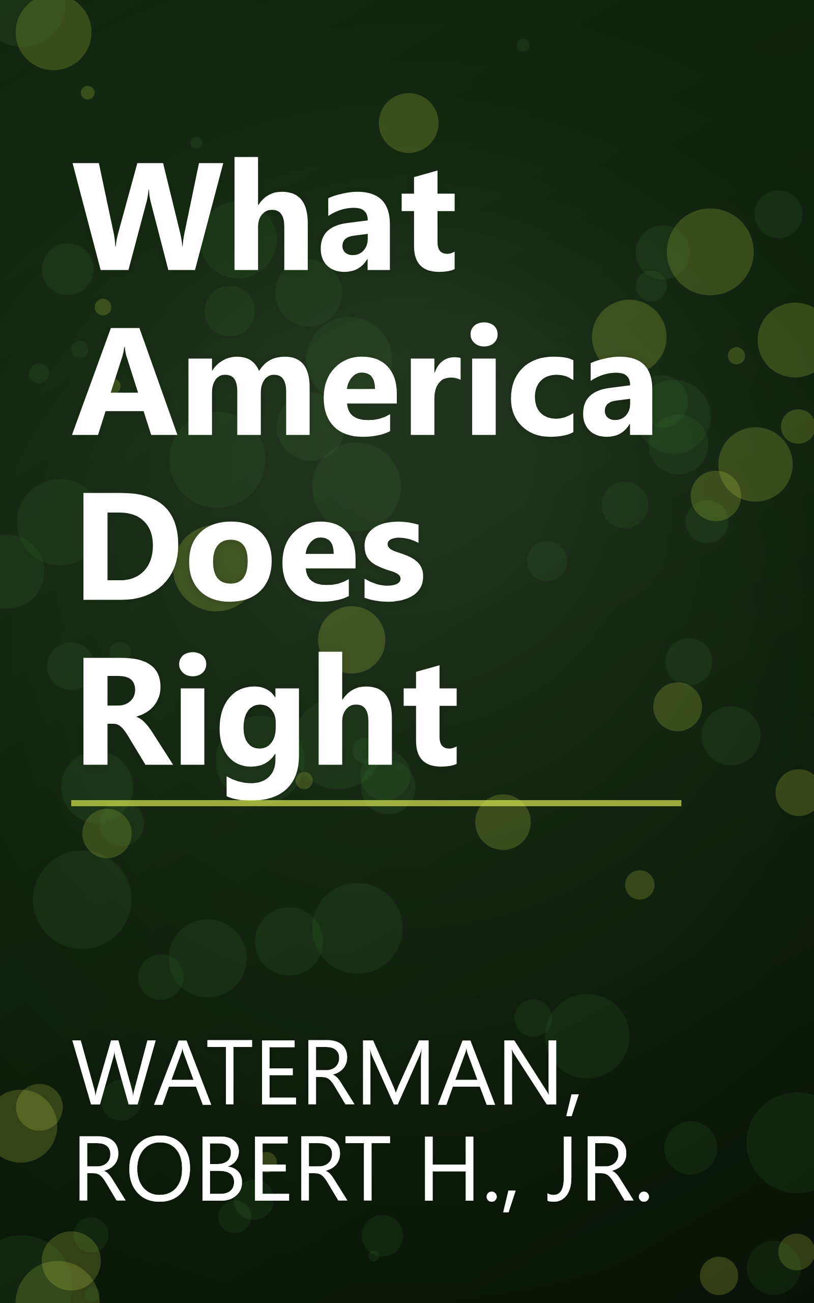 What America Does Right book cover