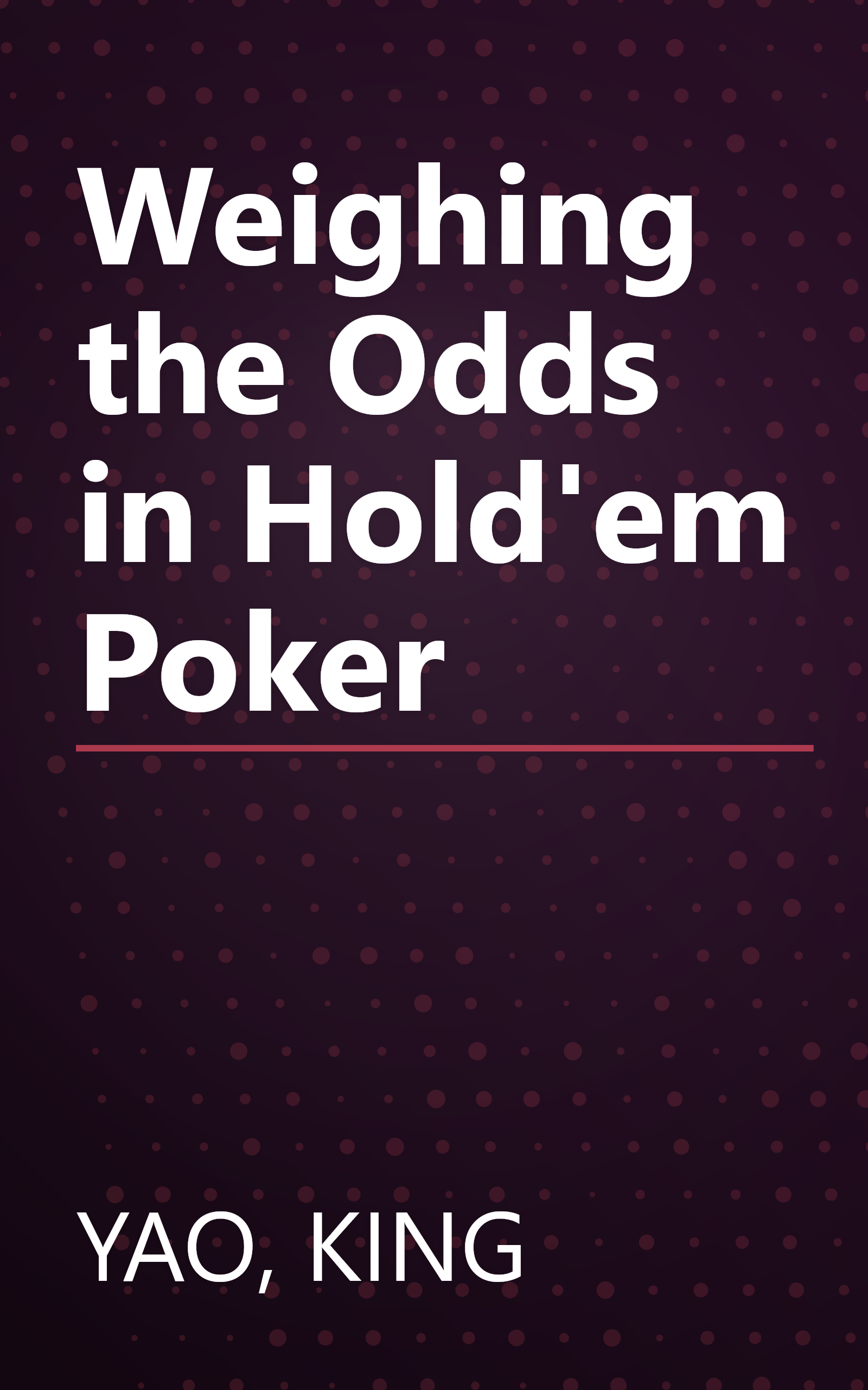Weighing the Odds in Hold'em Poker book cover