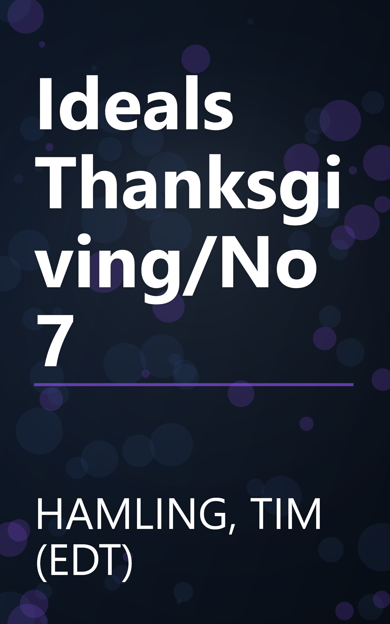 Ideals Thanksgiving/No 7 book cover