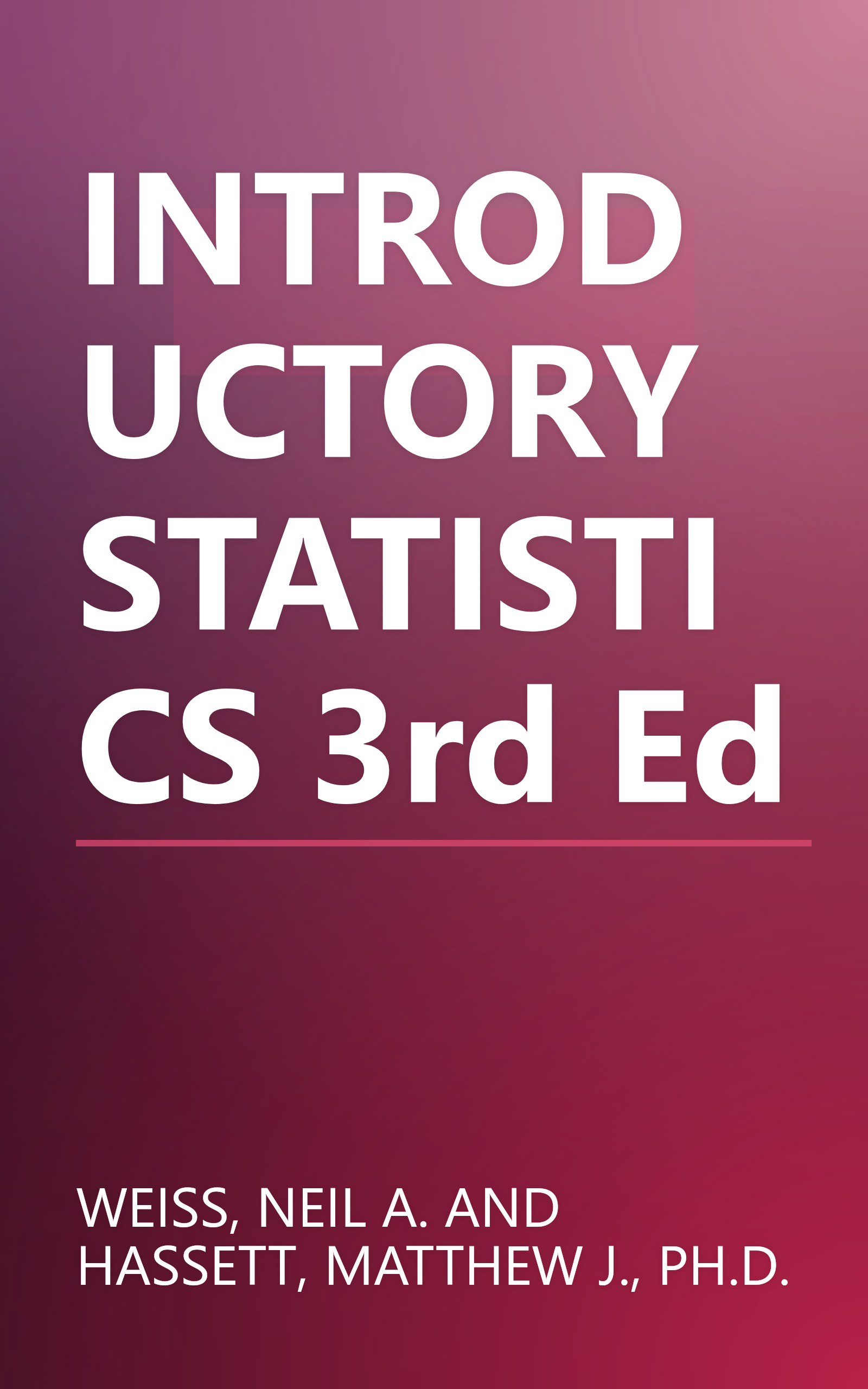 INTRODUCTORY STATISTICS 3rd Ed book cover