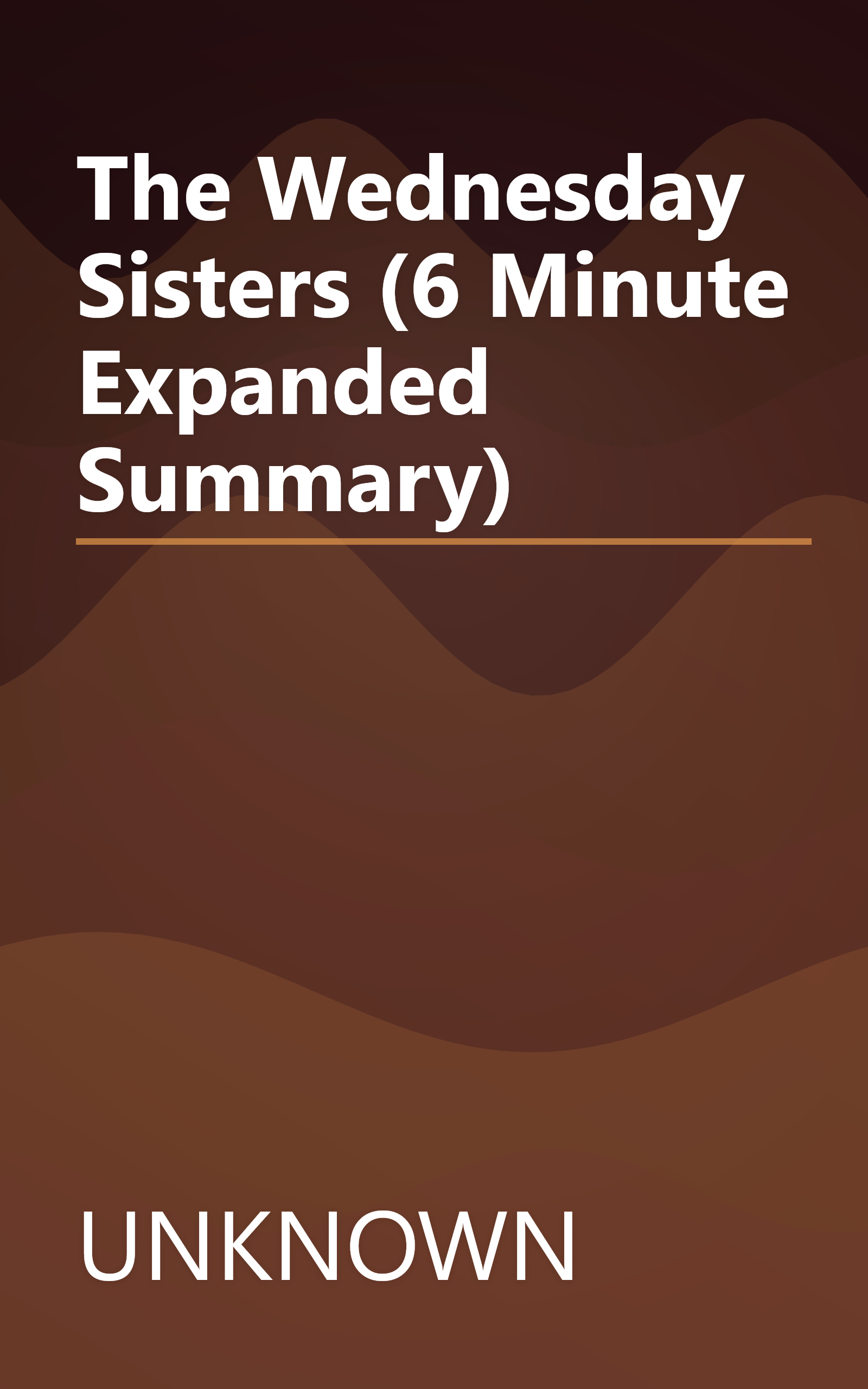 The Wednesday Sisters (6 Minute   Expanded Summary) book cover