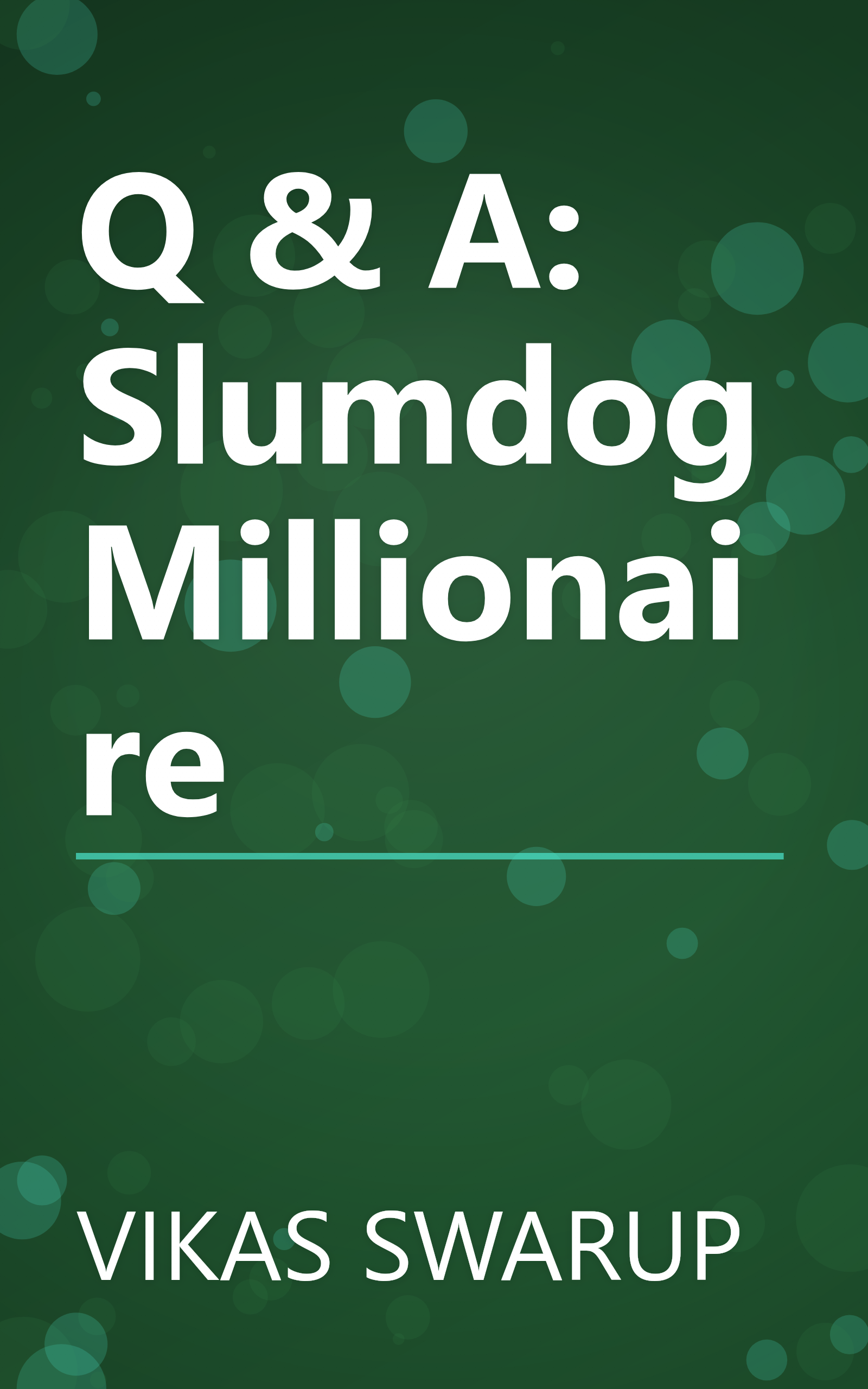 Q & A: Slumdog Millionaire book cover