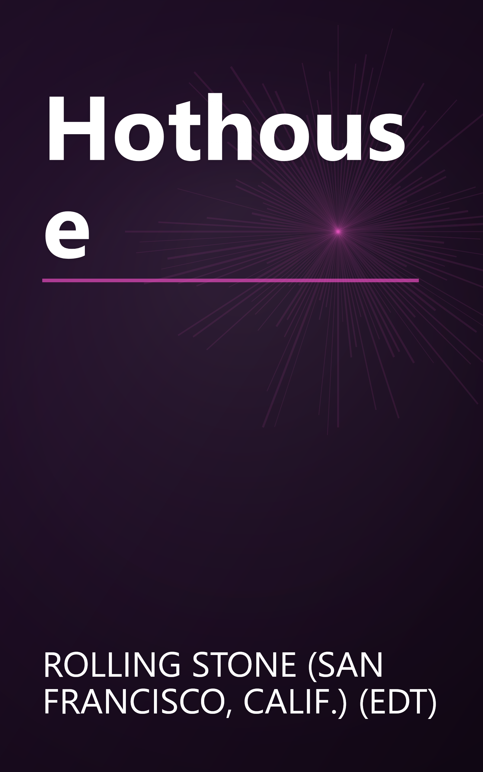 Hothouse book cover