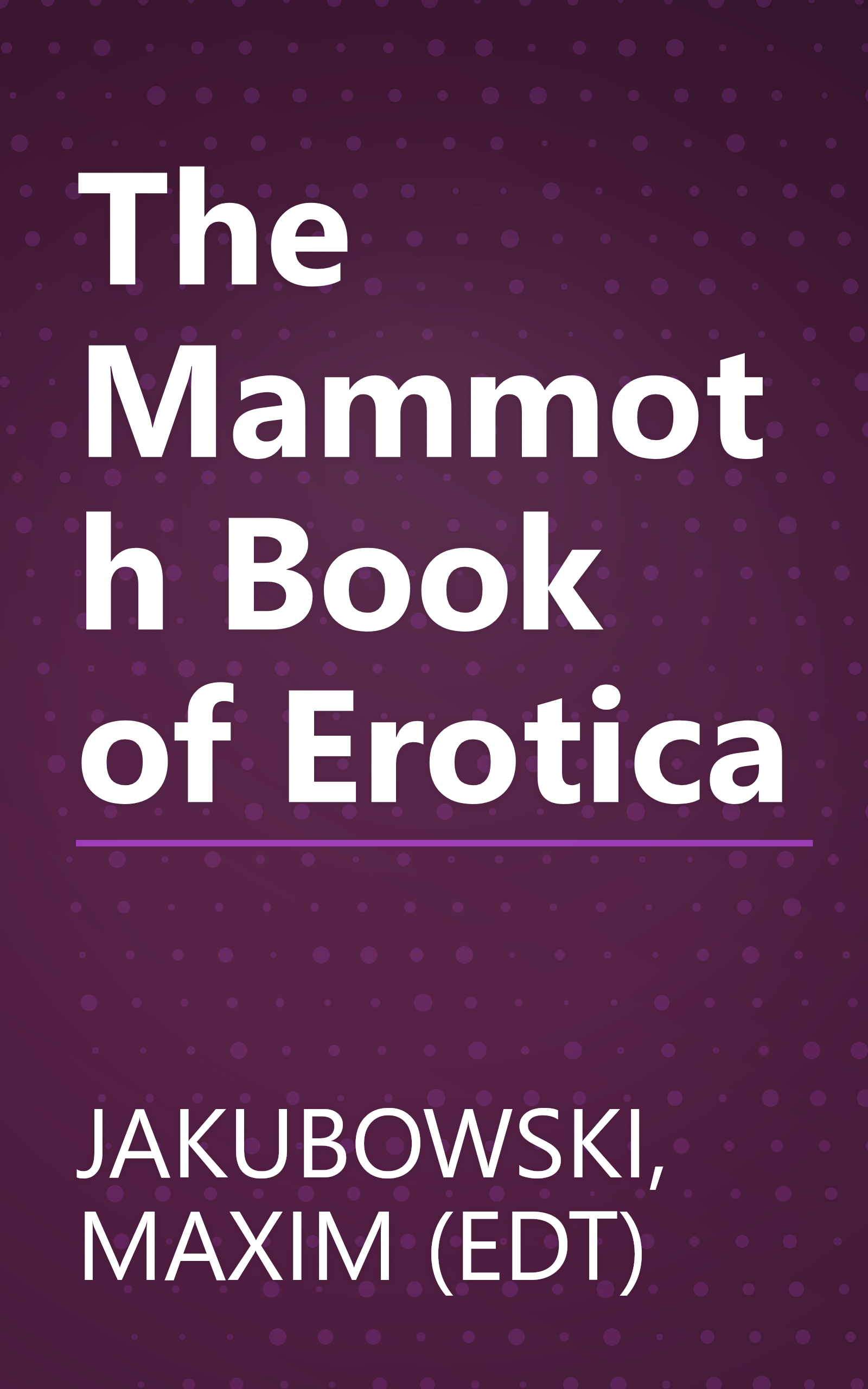 The Mammoth Book of Erotica book cover