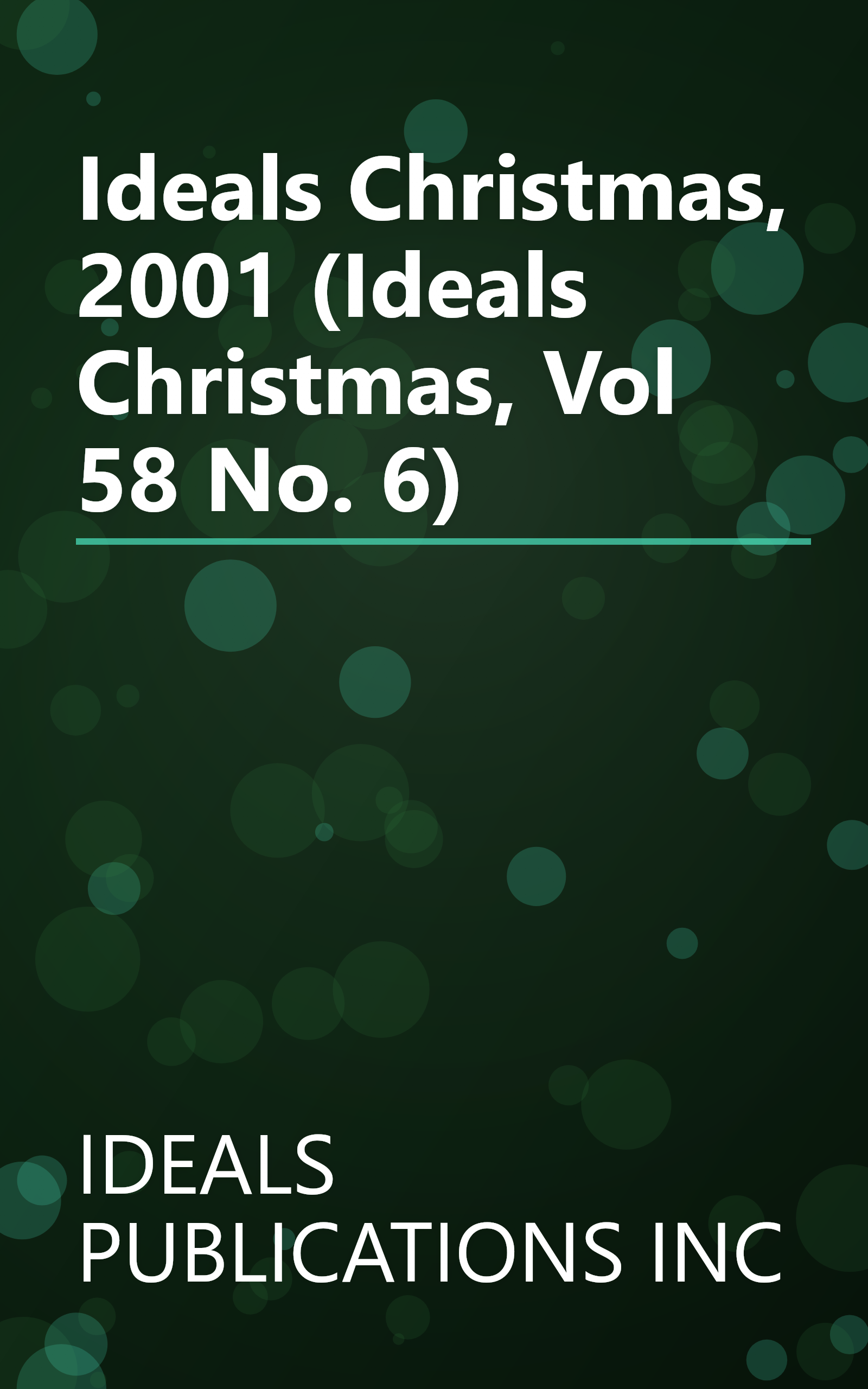 Ideals Christmas, 2001 (Ideals Christmas, Vol 58 No. 6) book cover