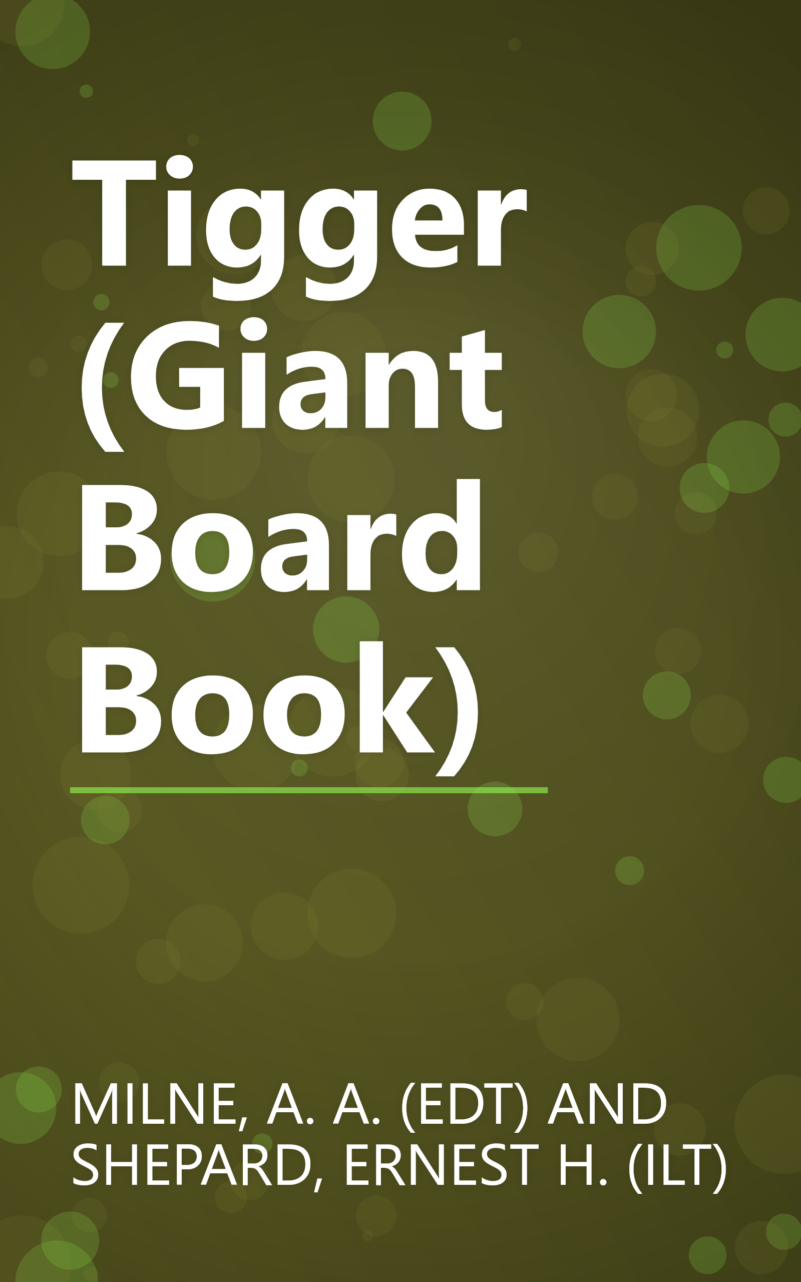 Tigger (Giant Board Book) book cover