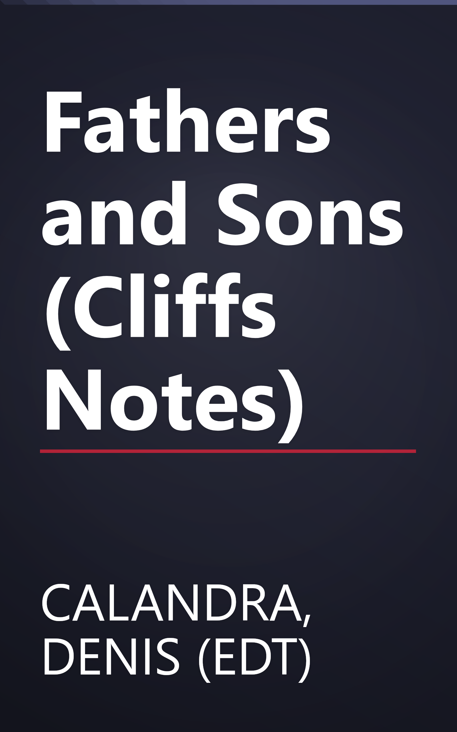 Fathers and Sons (Cliffs Notes) book cover