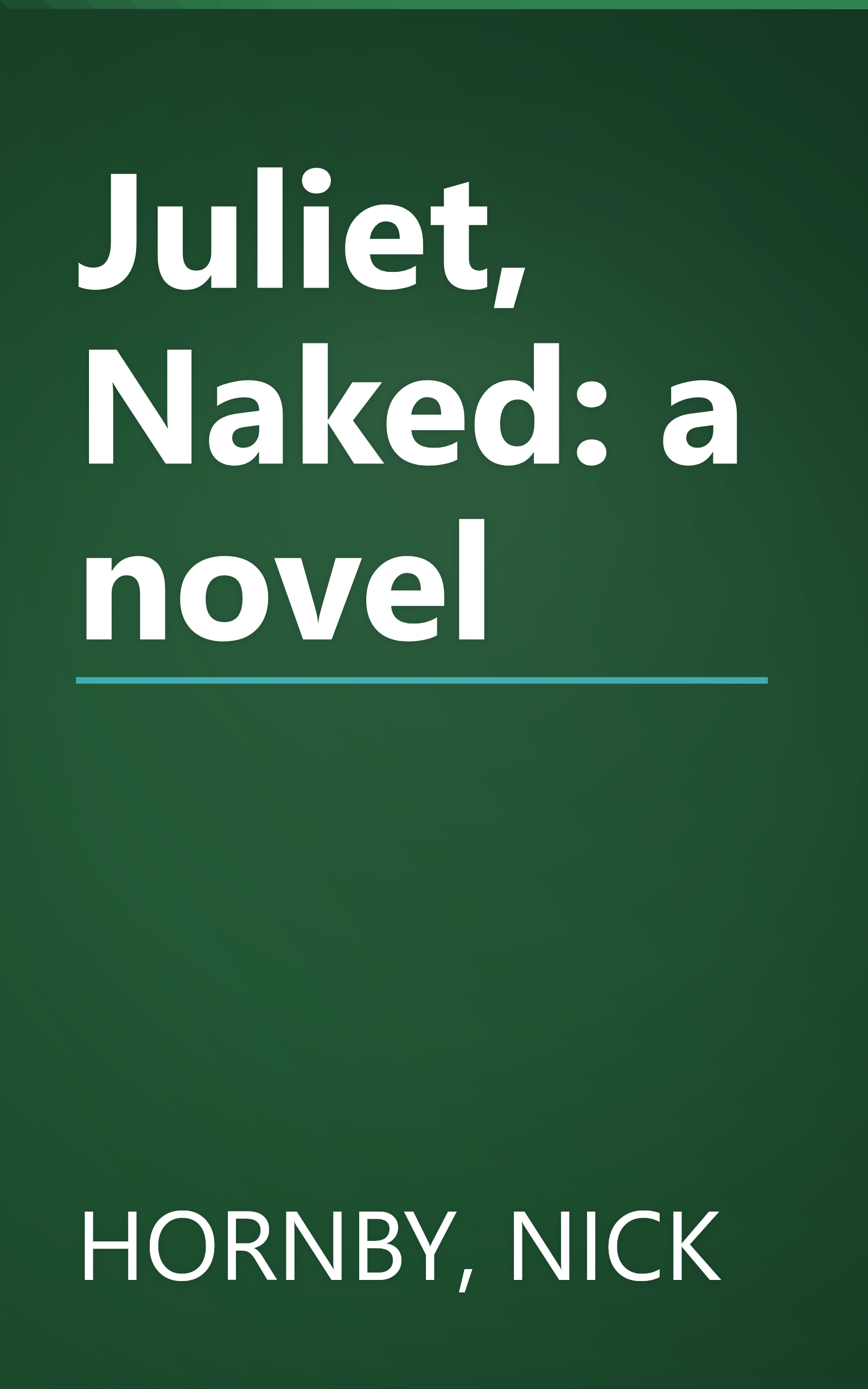 Juliet, Naked: a novel book cover
