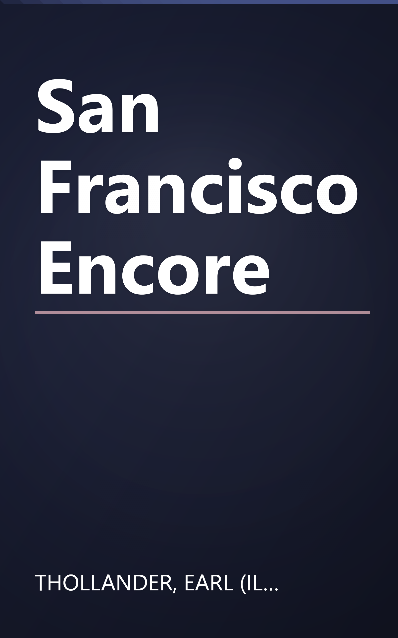 San Francisco Encore book cover