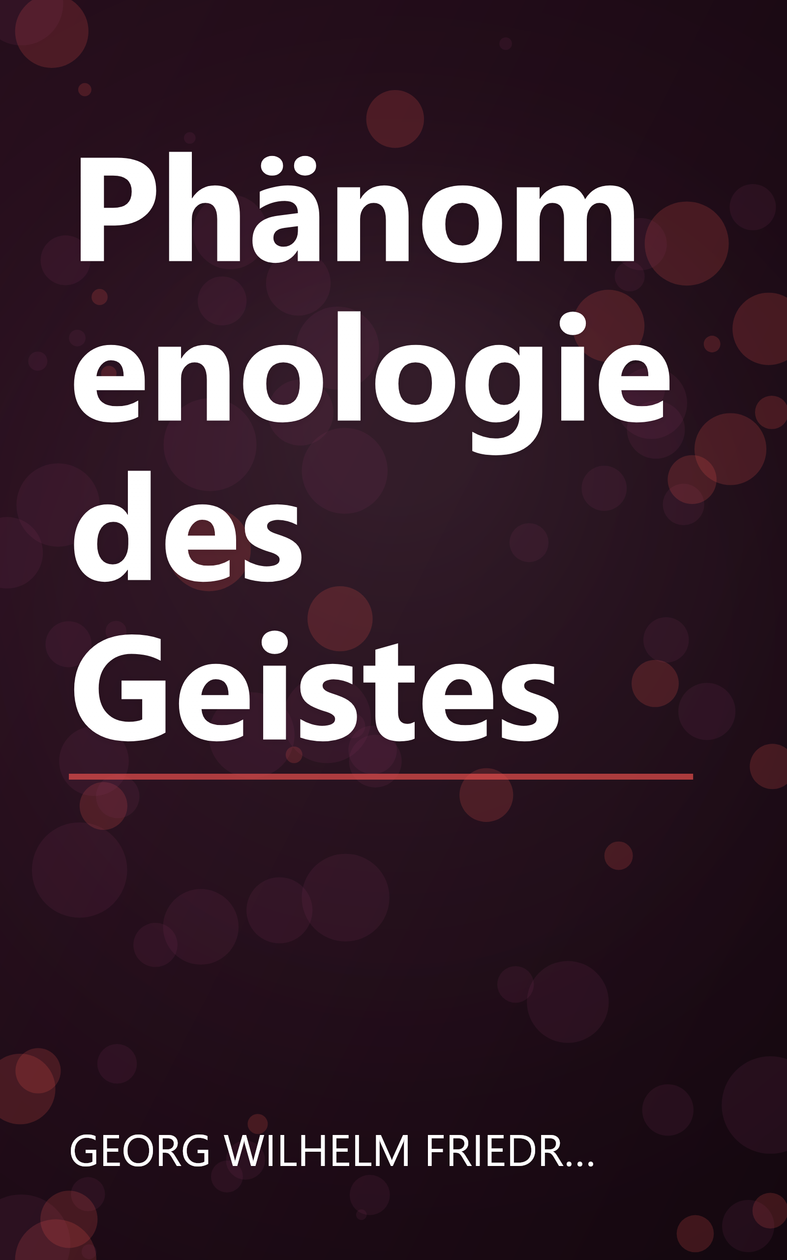 Phänomenologie des Geistes book cover