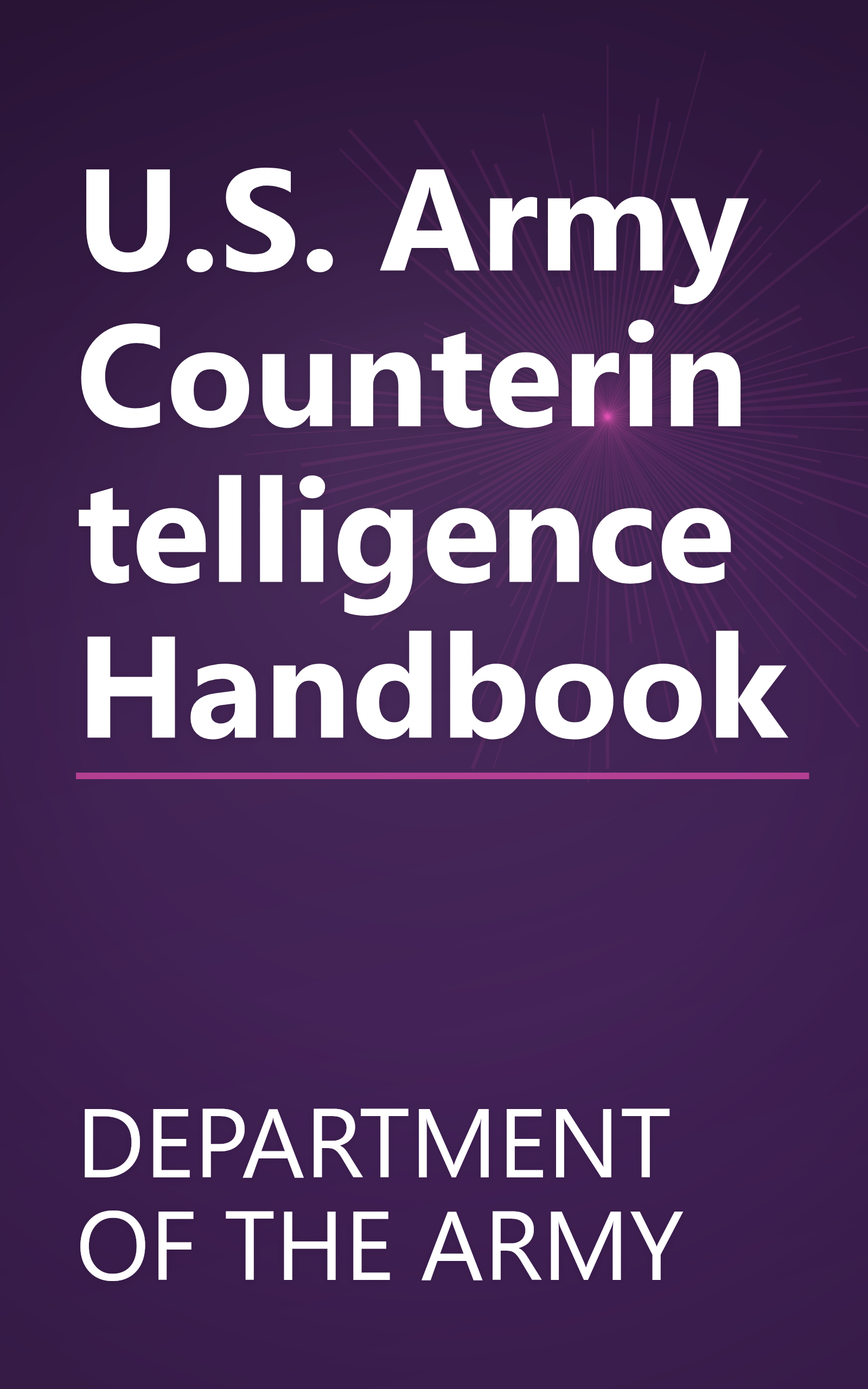 U.S. Army Counterintelligence Handbook book cover