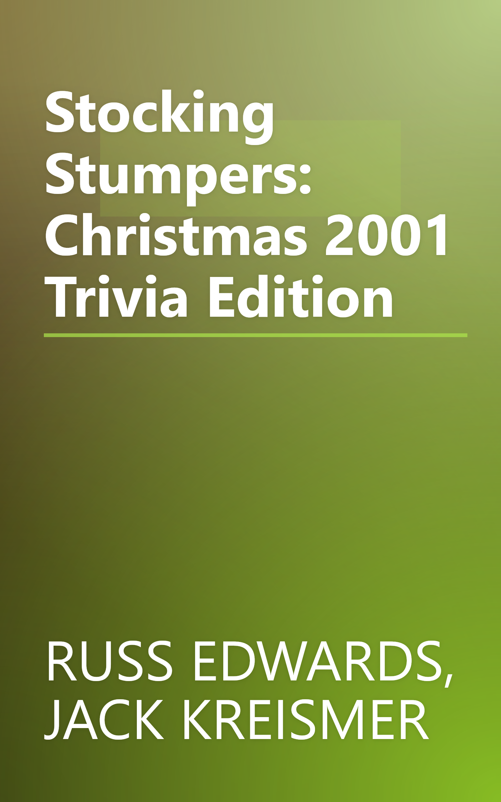 Stocking Stumpers: Christmas 2001 Trivia Edition book cover