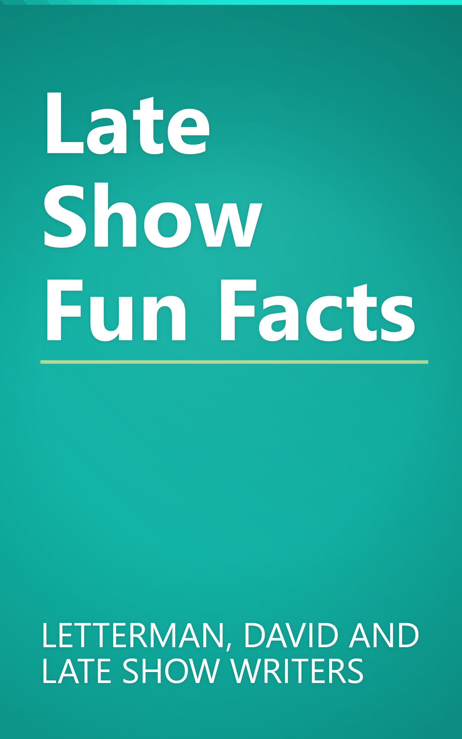 Late Show Fun Facts book cover
