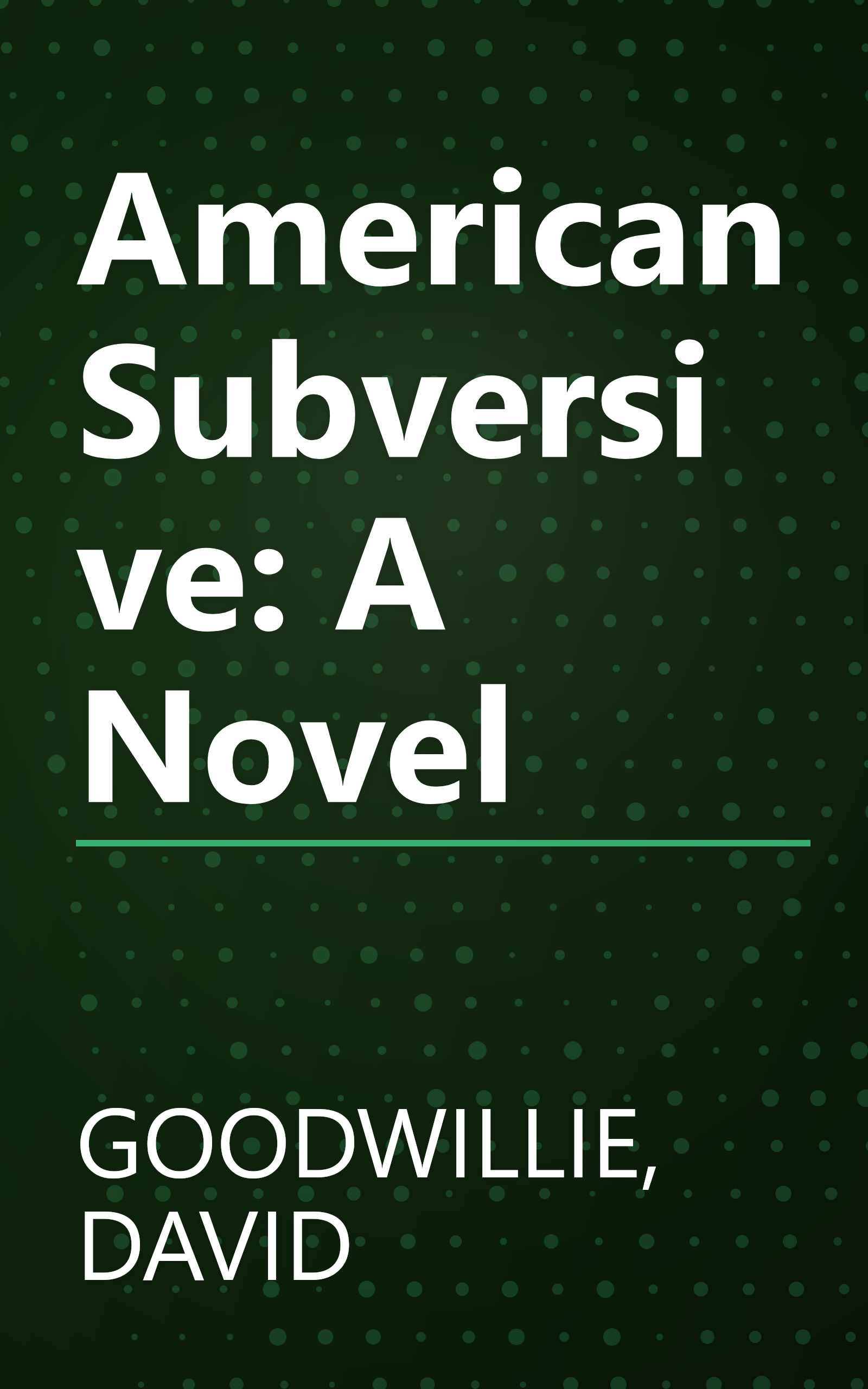 American Subversive: A Novel book cover