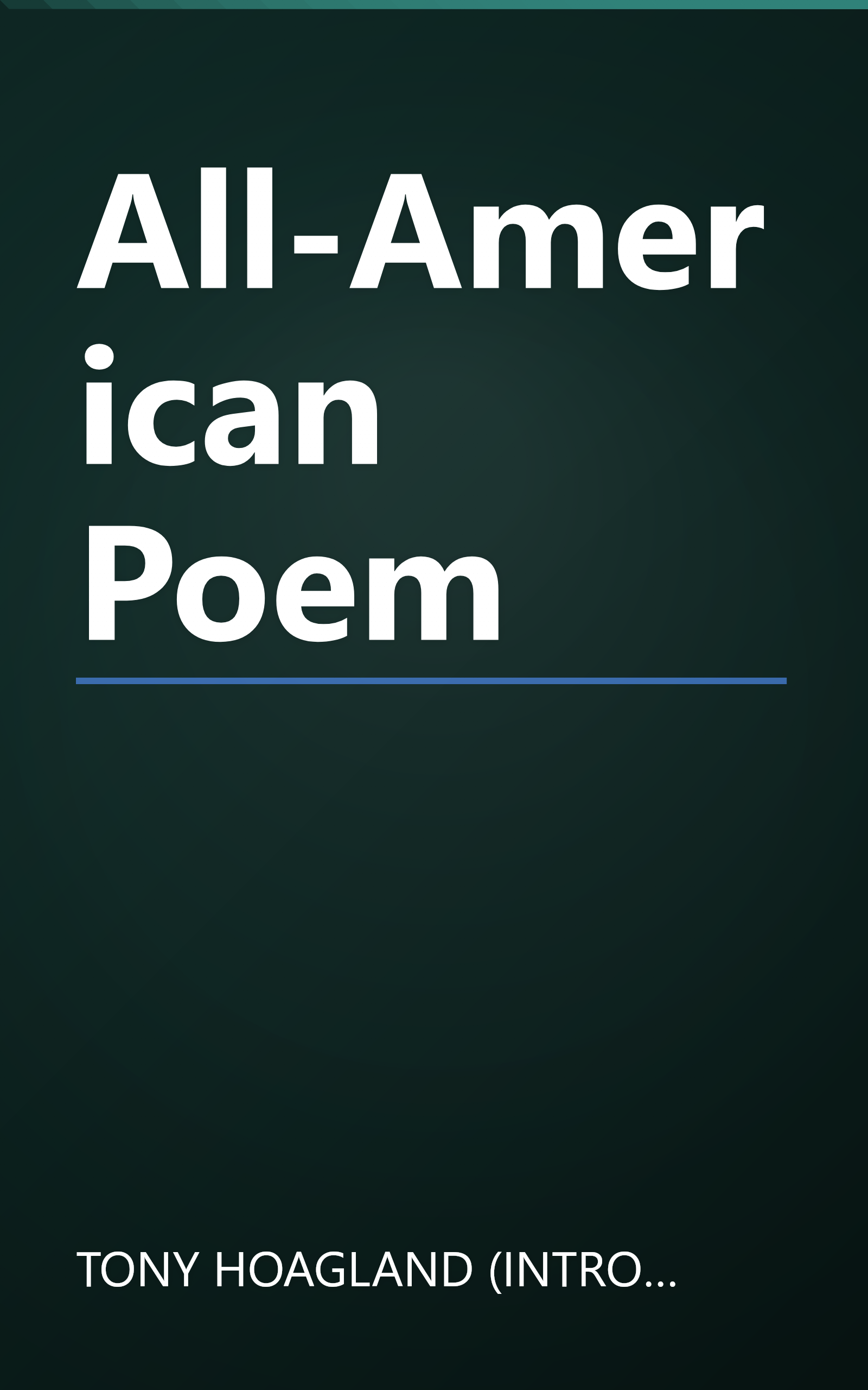 All-American Poem book cover