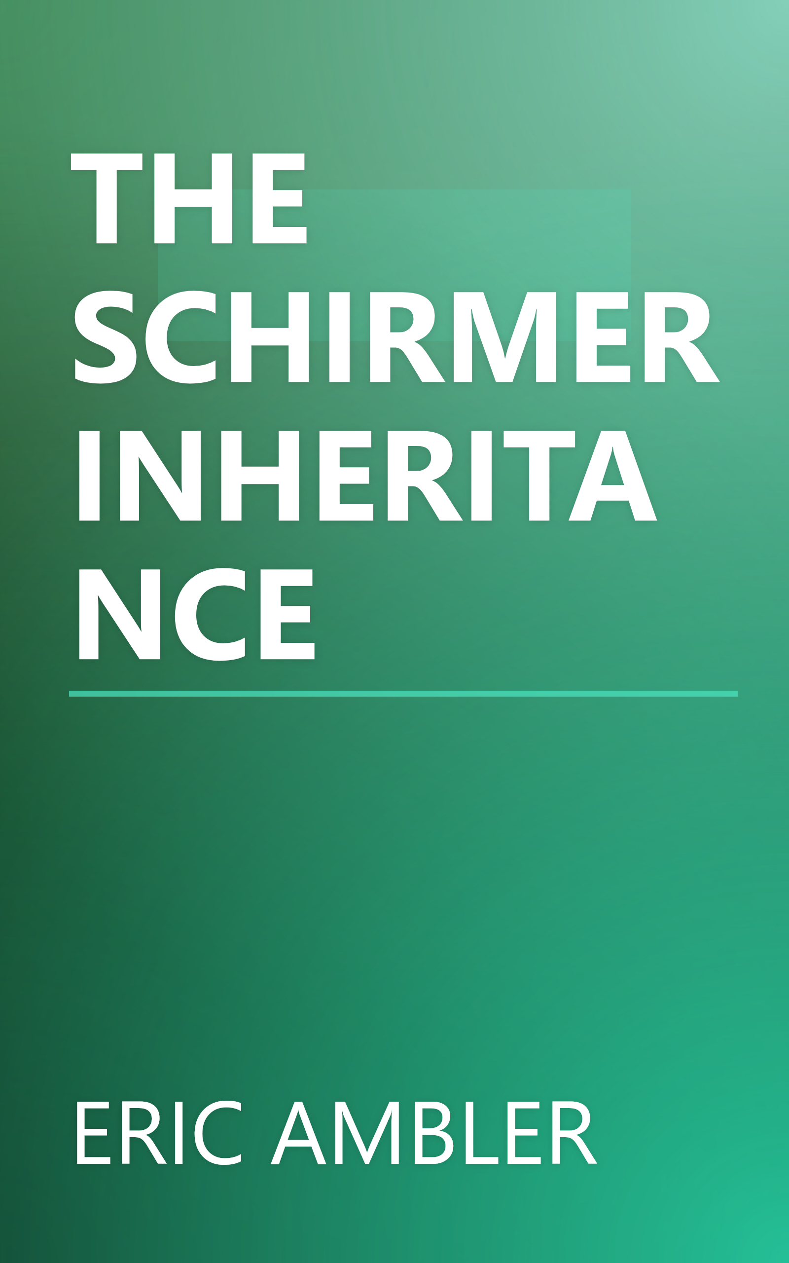 THE SCHIRMER INHERITANCE book cover