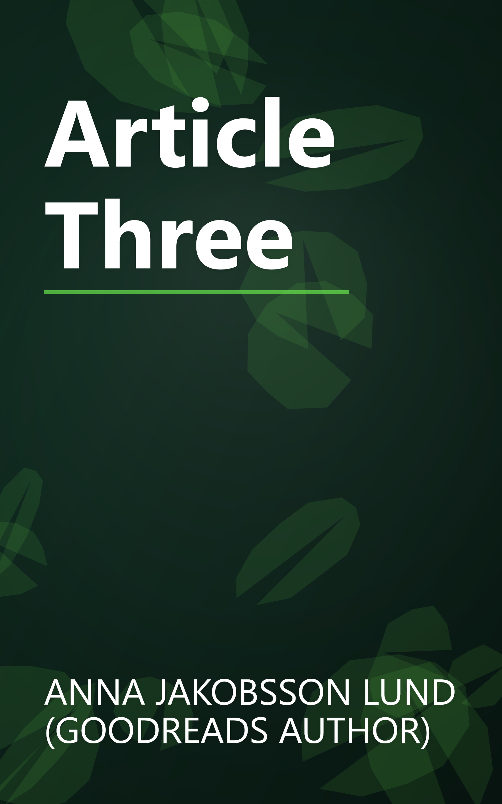 Article Three book cover