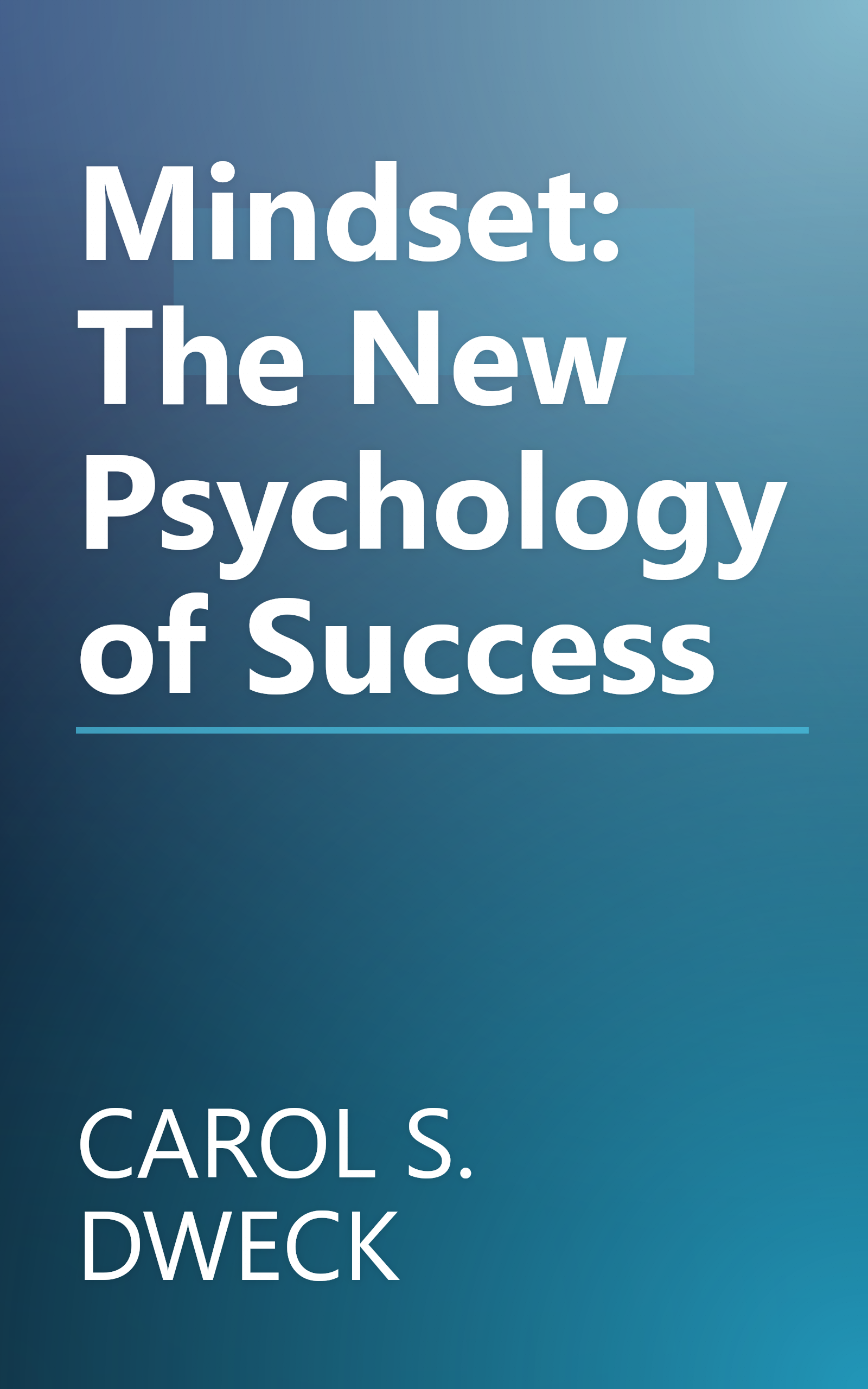 Mindset: The New Psychology of Success book cover