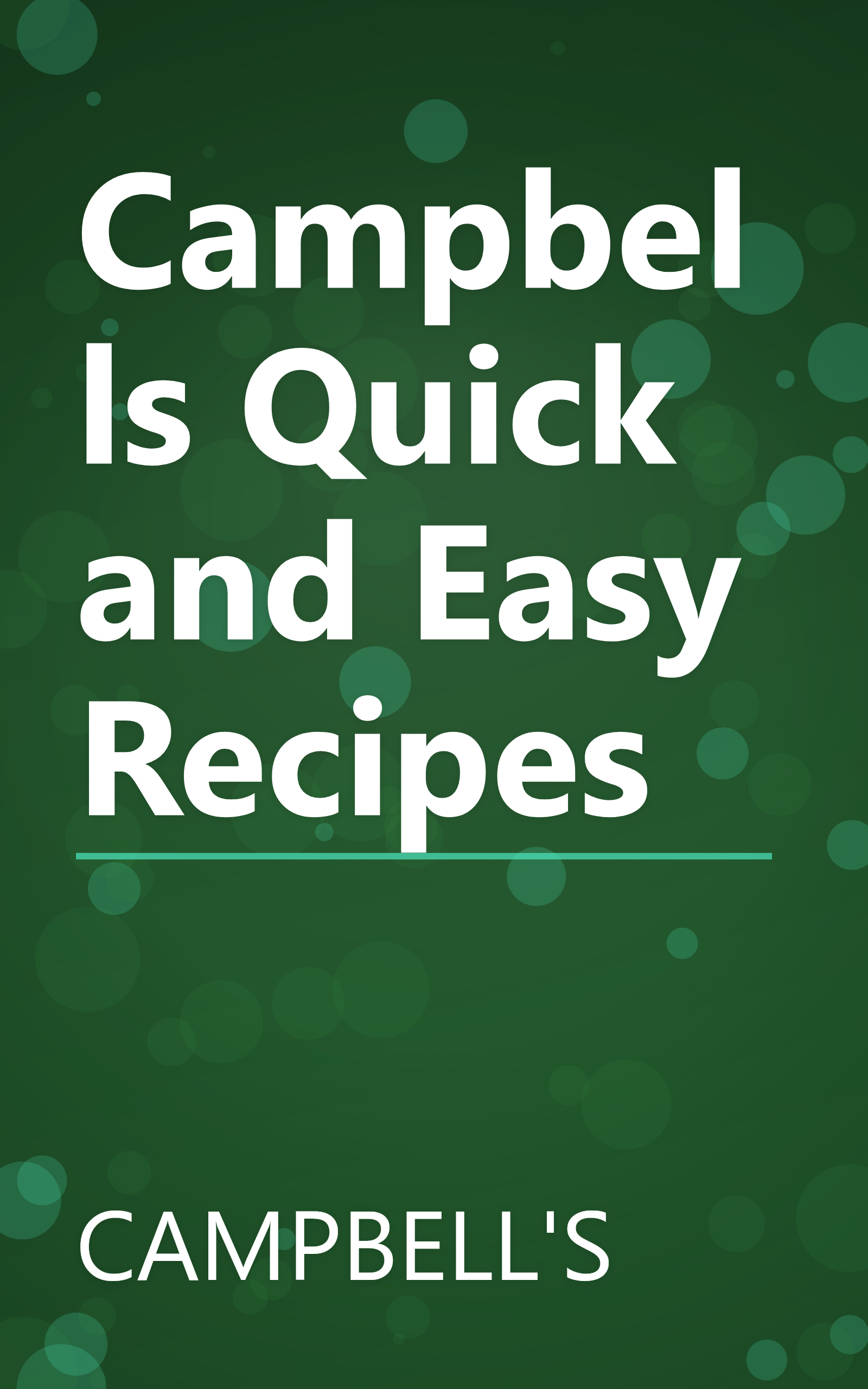 Campbells Quick and Easy Recipes book cover